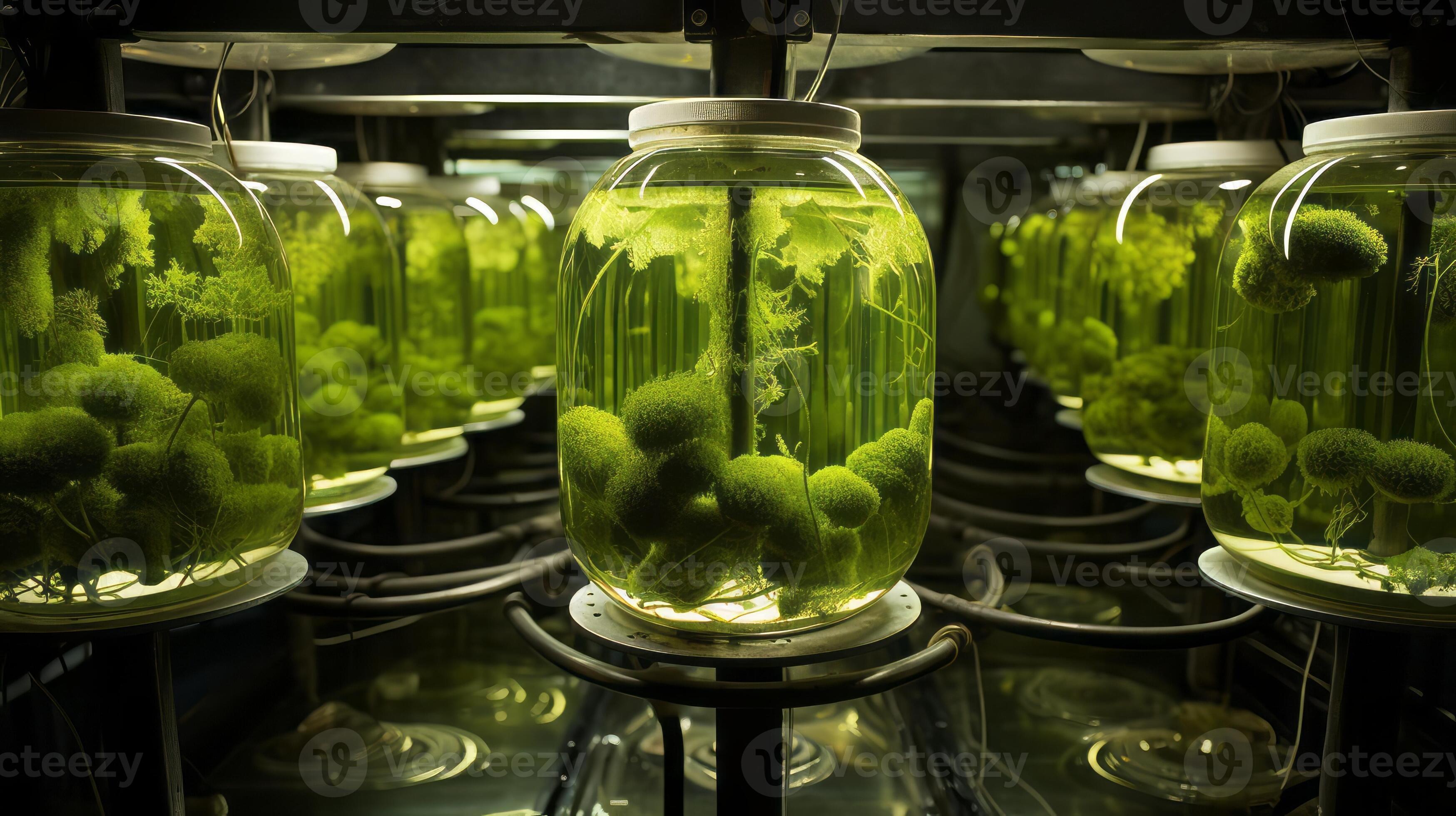 AI generated Mutated algae in controlled environment. Generative AI ...