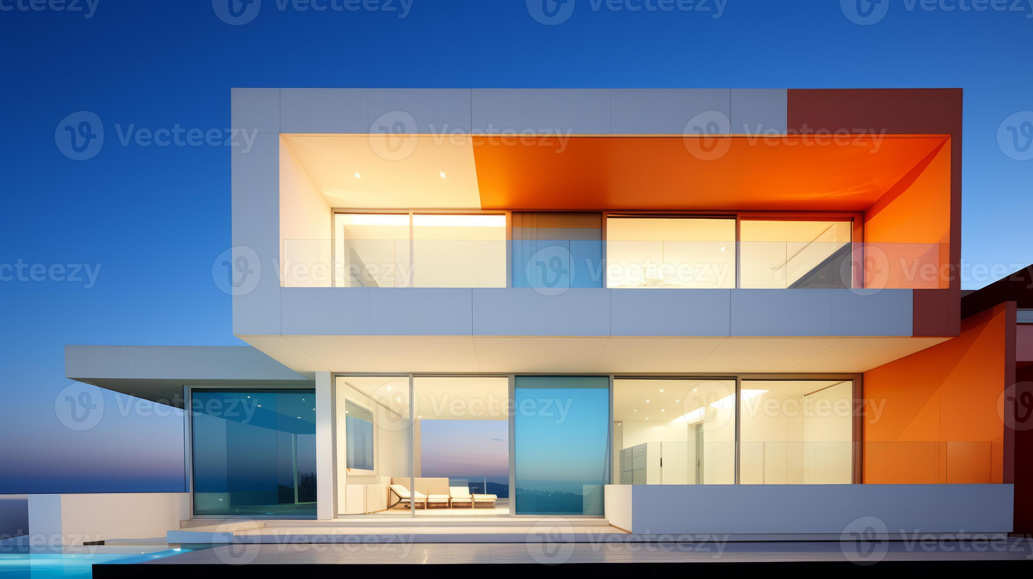 AI generated Tritone architecture highlighting design. Generative AI 43165749 Stock Photo at ...