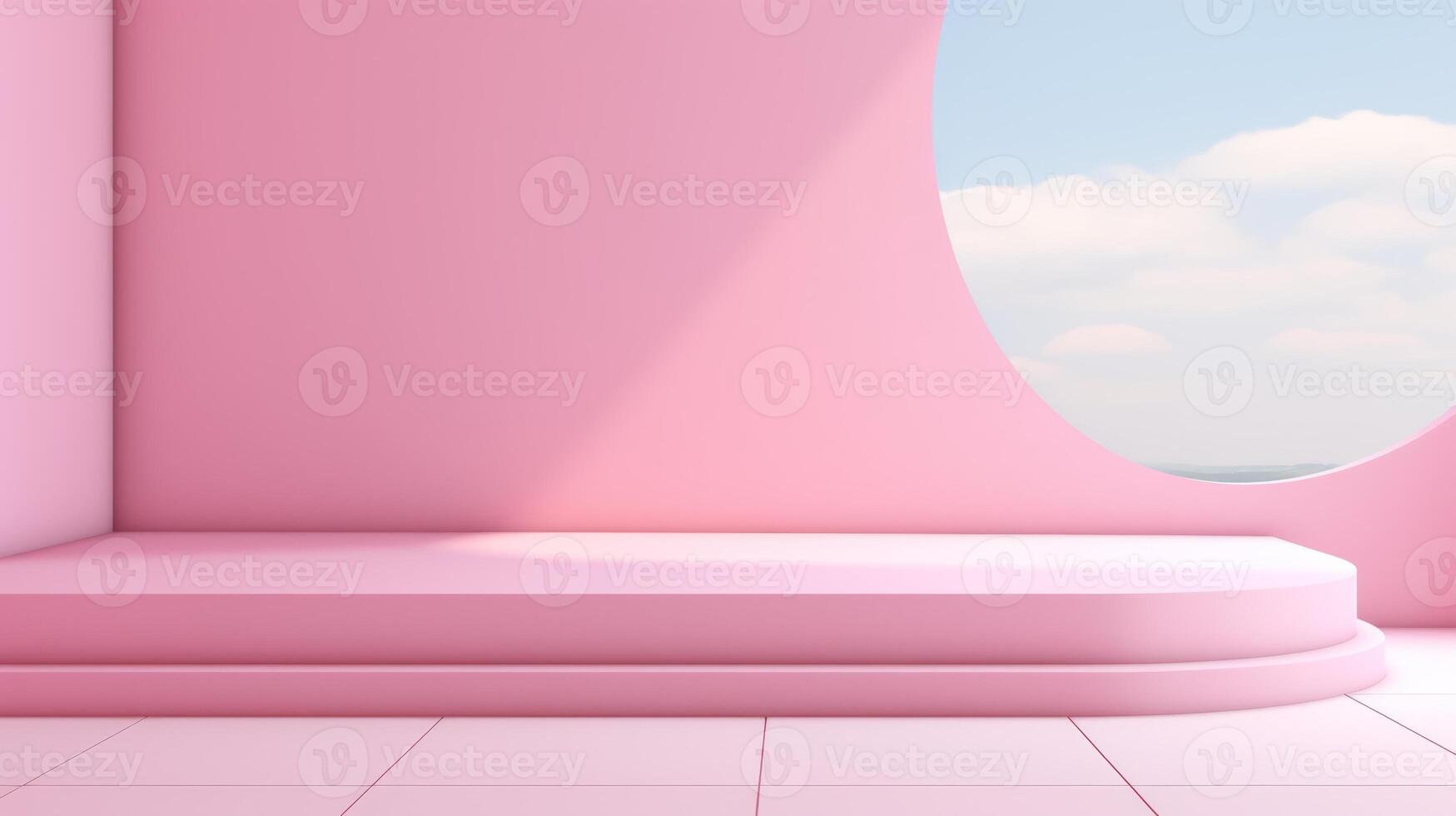 AI generated A minimalist pink background with clean lines. Generative ...