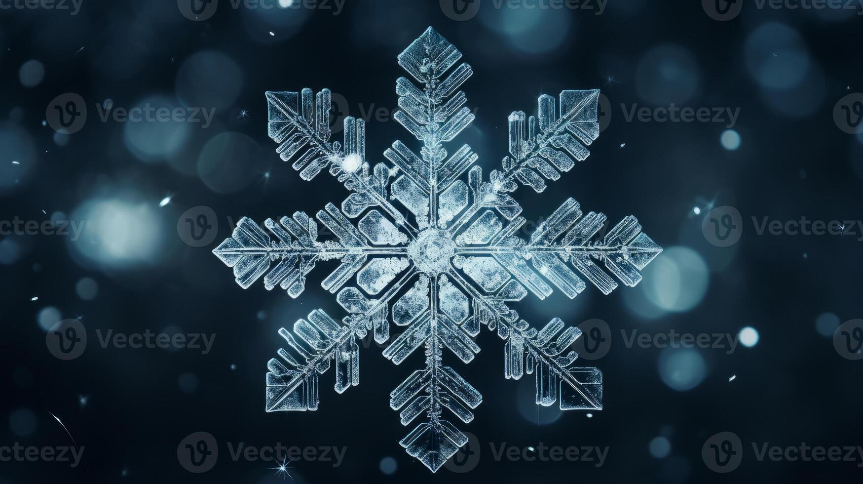 AI generated Hypnotic hyper zoom into the pattern of a snowflake. Generative AI 43168672 Stock ...