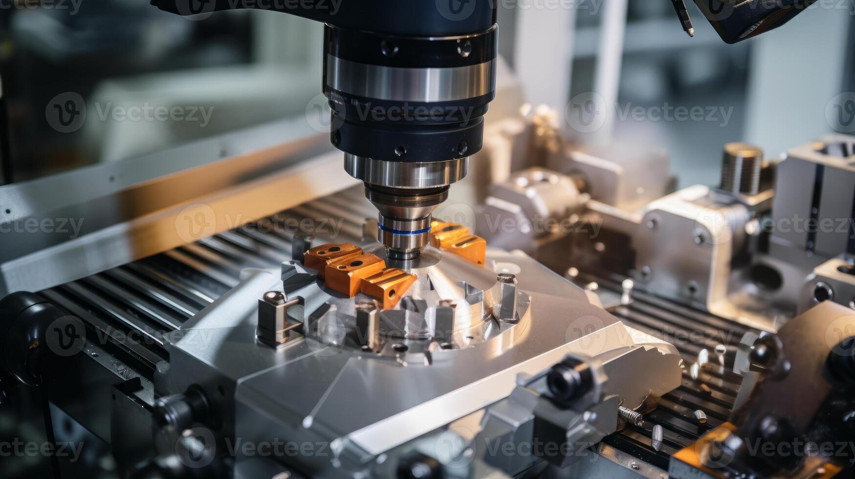 AI generated Industrial cnc machine creating intricate components. Generative AI 43168679 Stock ...