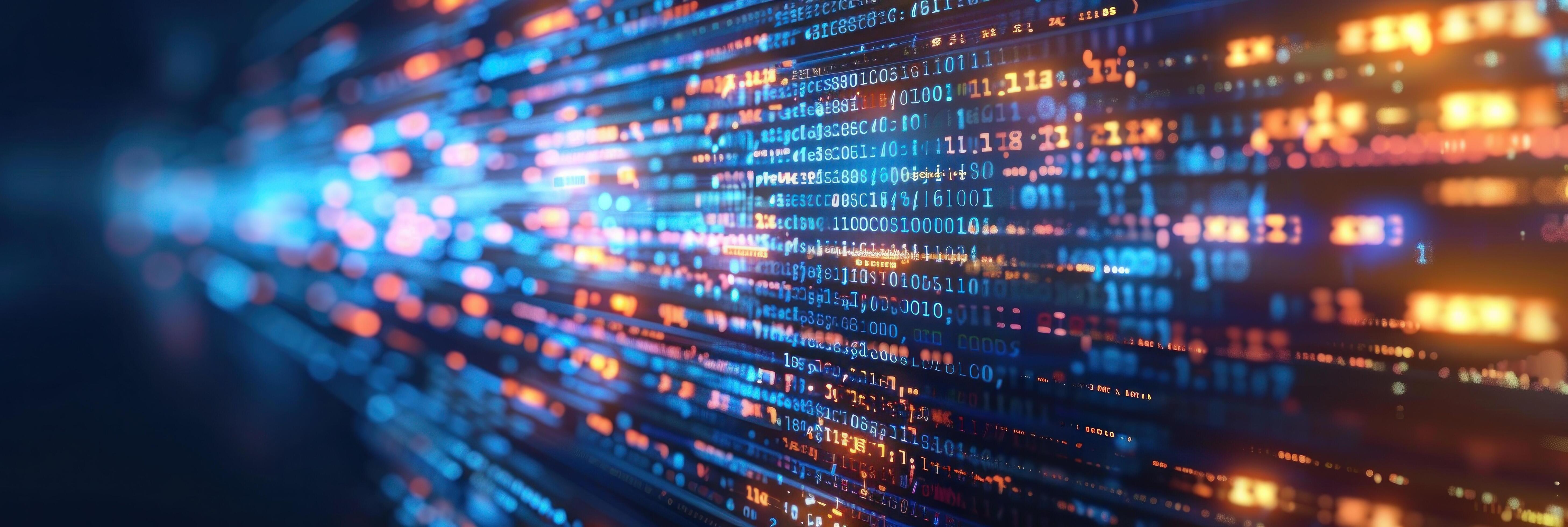 AI generated Abstract minimalistic dark blue and neon background with ...