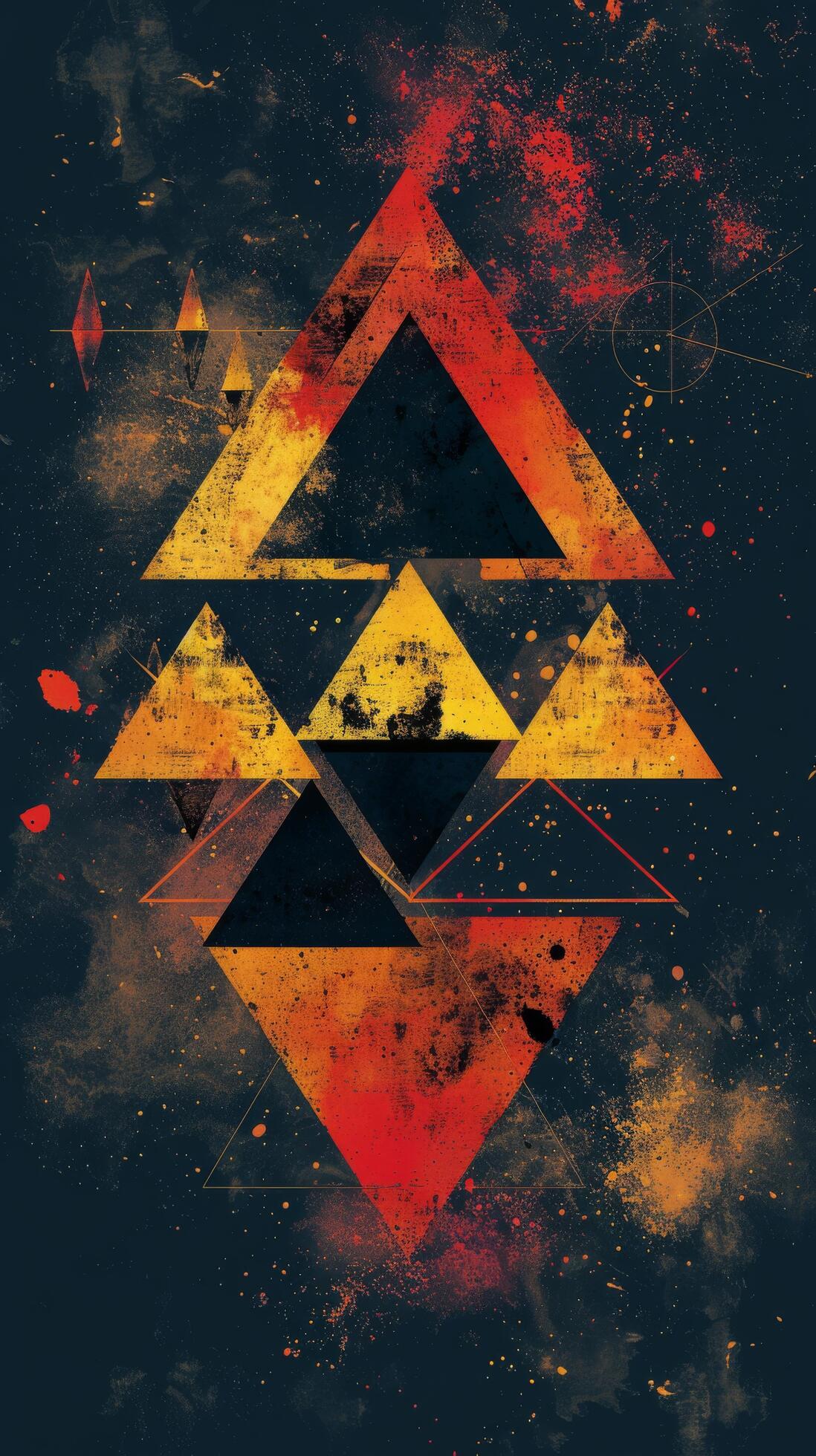 AI generated Triangle Shape on Black Background 43172662 Stock Photo at ...