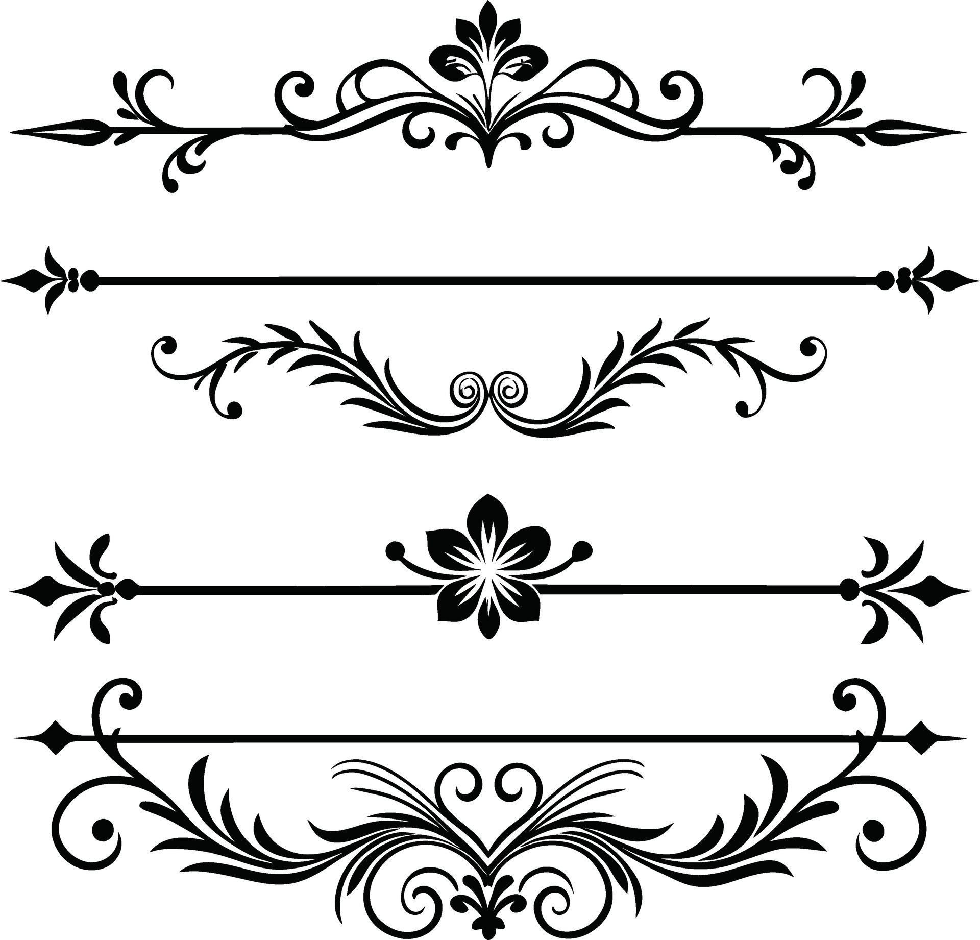 decorative borders and scroll designs 43183531 Vector Art at Vecteezy