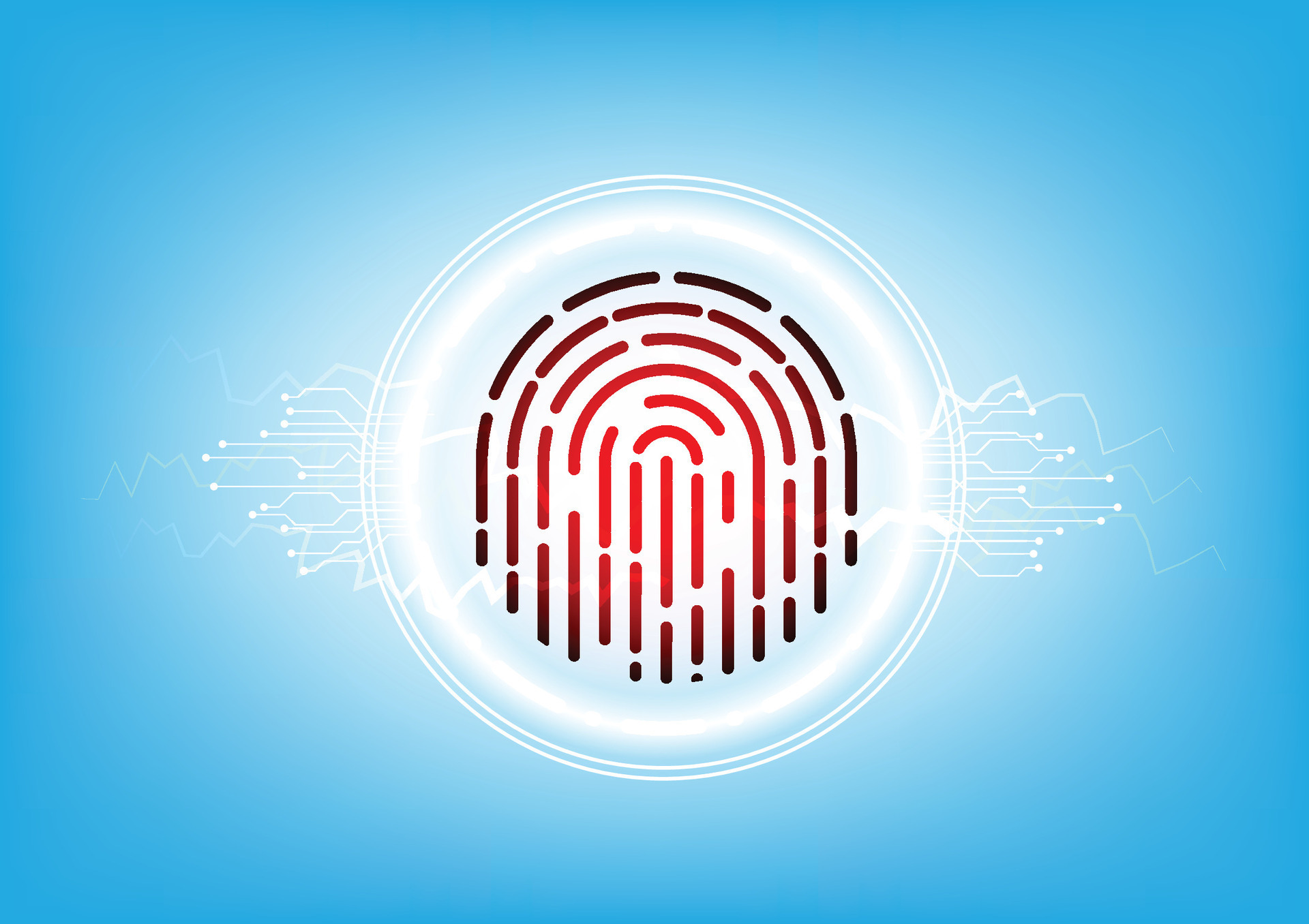 Technology Fingerprint Scanner Security Abstract Background Concept Abstract Tech Cloud