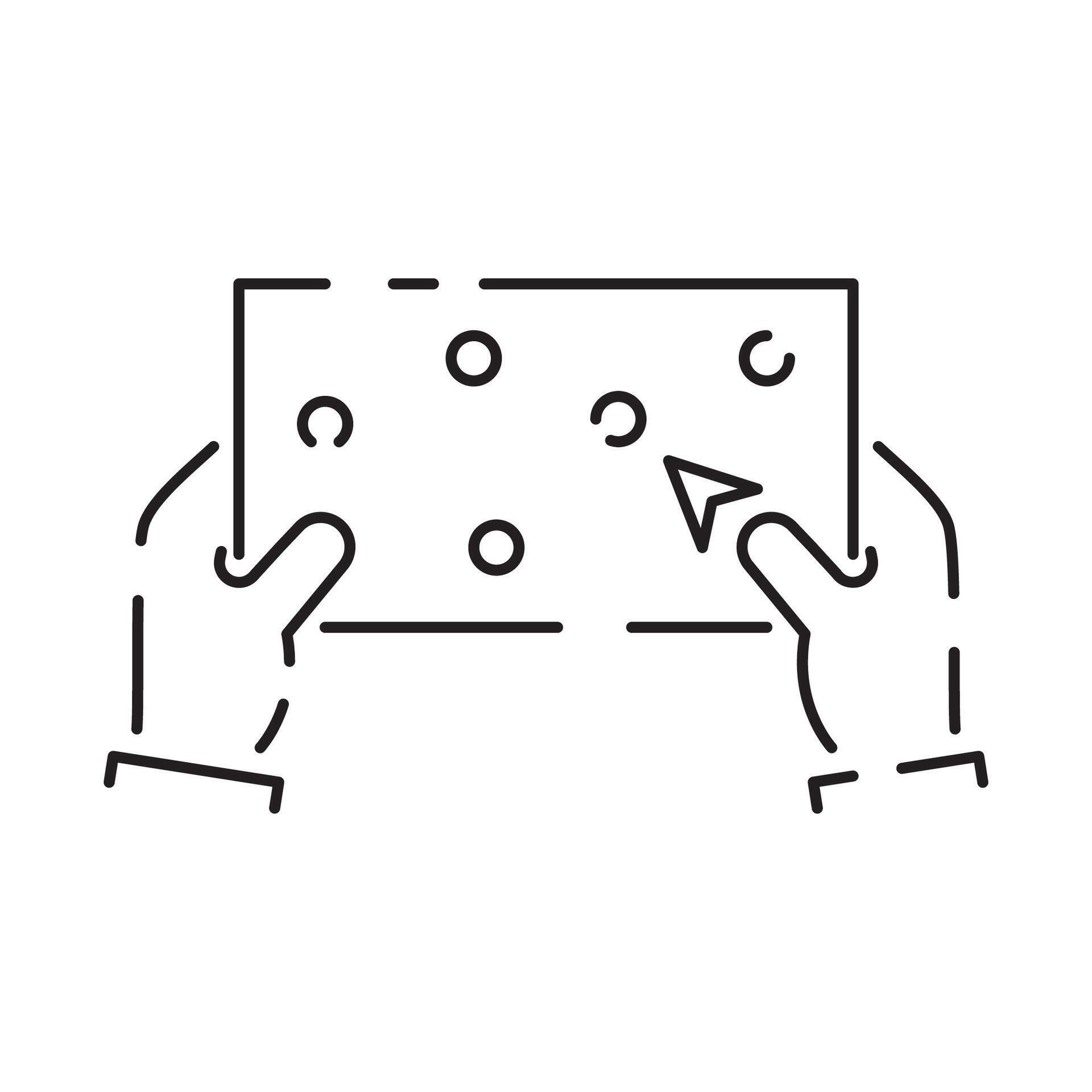 Games Line Icon Game Genres And Attributes Controller Joystick And Computer Game Console