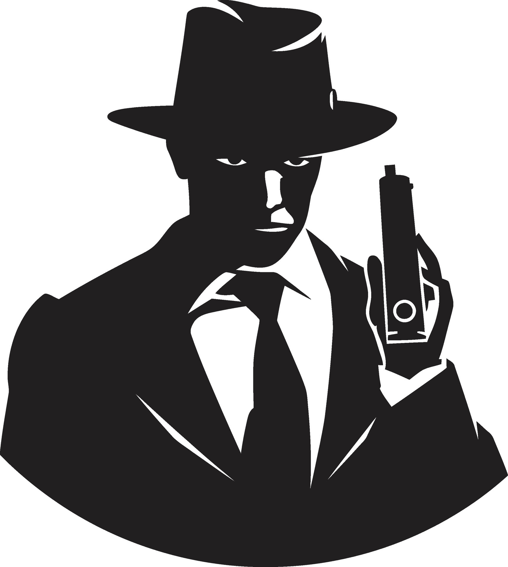 Mobster Magnificence Emblem of Mafia Elegance Gangland Garb Suit and Hat 43187822 Vector Art at ...