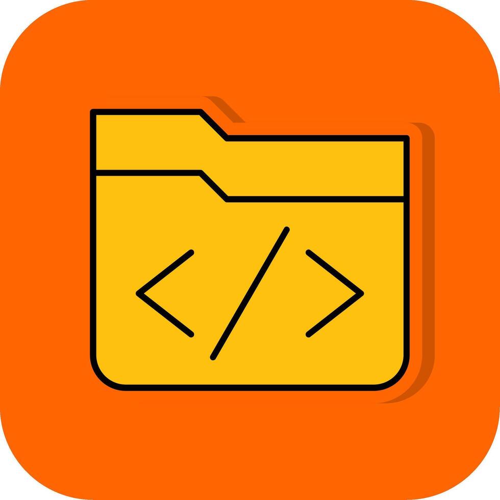 Coding Filled Orange background Icon 43188843 Vector Art at Vecteezy