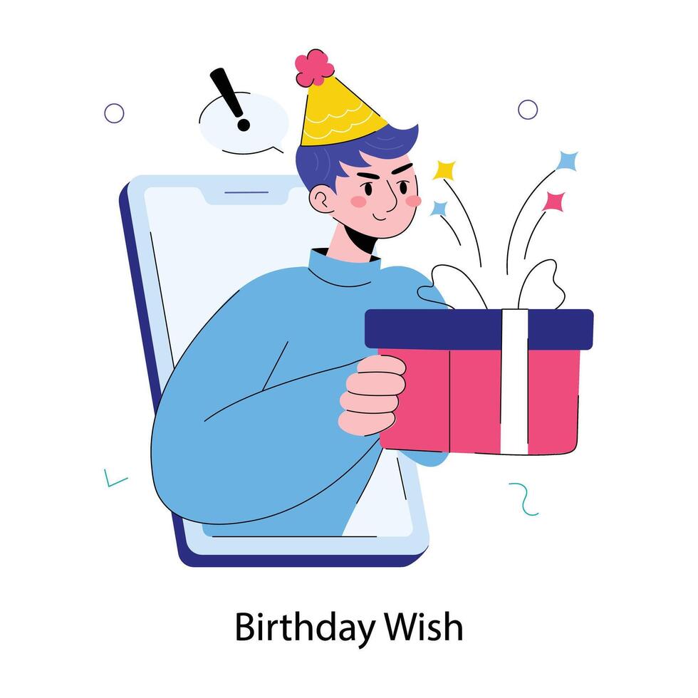 Trendy Birthday Wish 43189773 Vector Art at Vecteezy