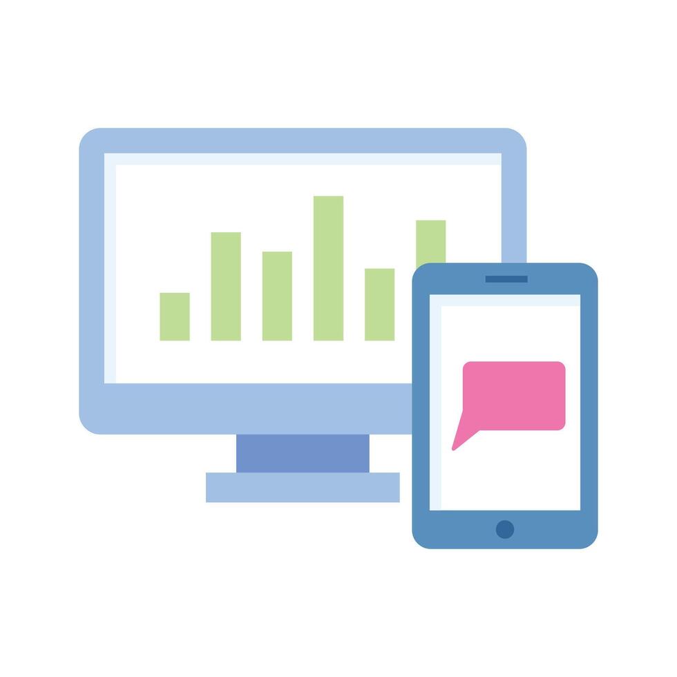 Bar Chart Inside Monitor Screen Showing Concept Icon Of Data Analytics 43190104 Vector Art At