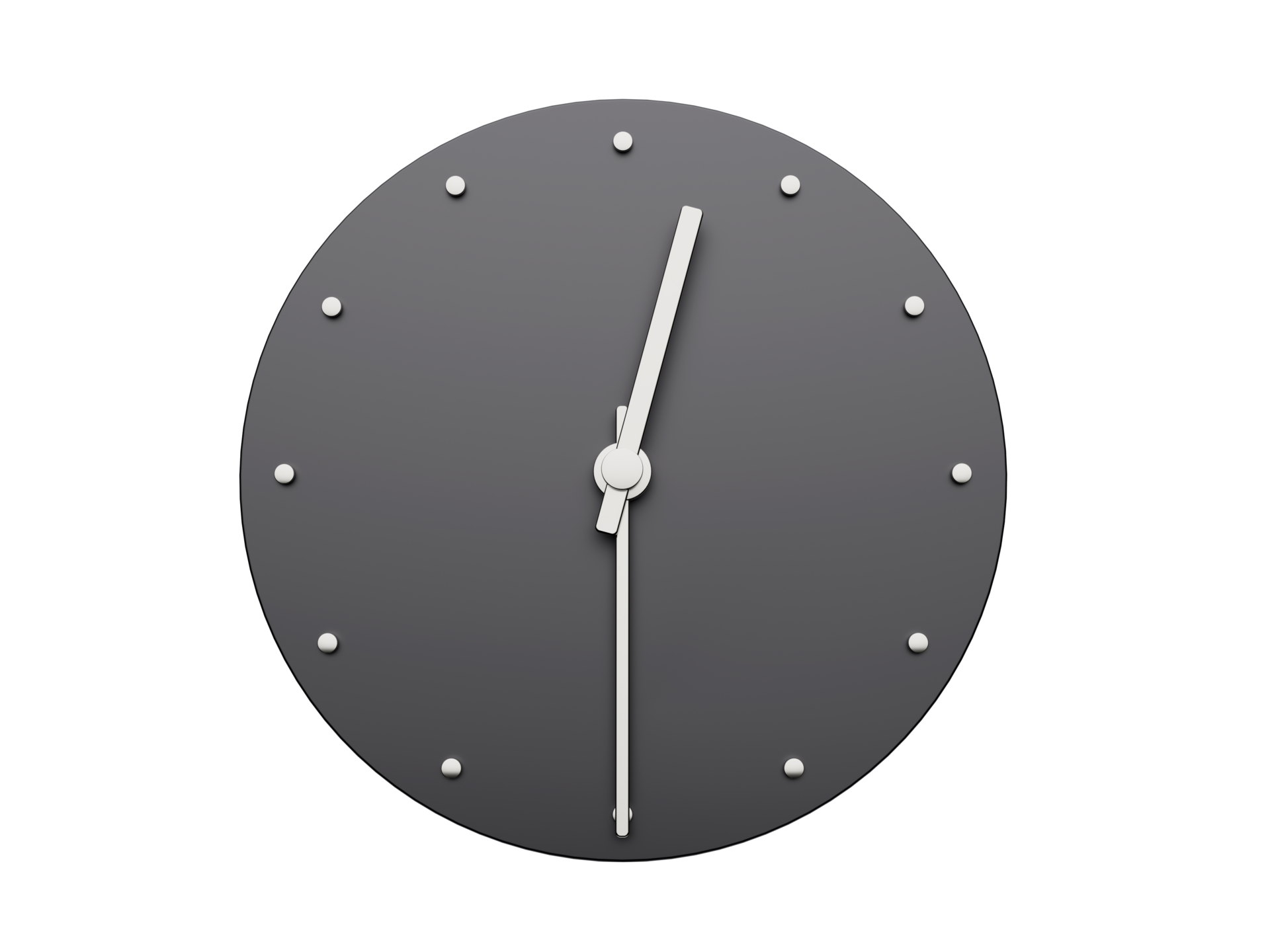 Simple clock gray Half past 12 o clock. Modern Minimal Clock. 3D ... Simple clock gray Half past 12 o clock. Modern Minimal Clock. 3D ...