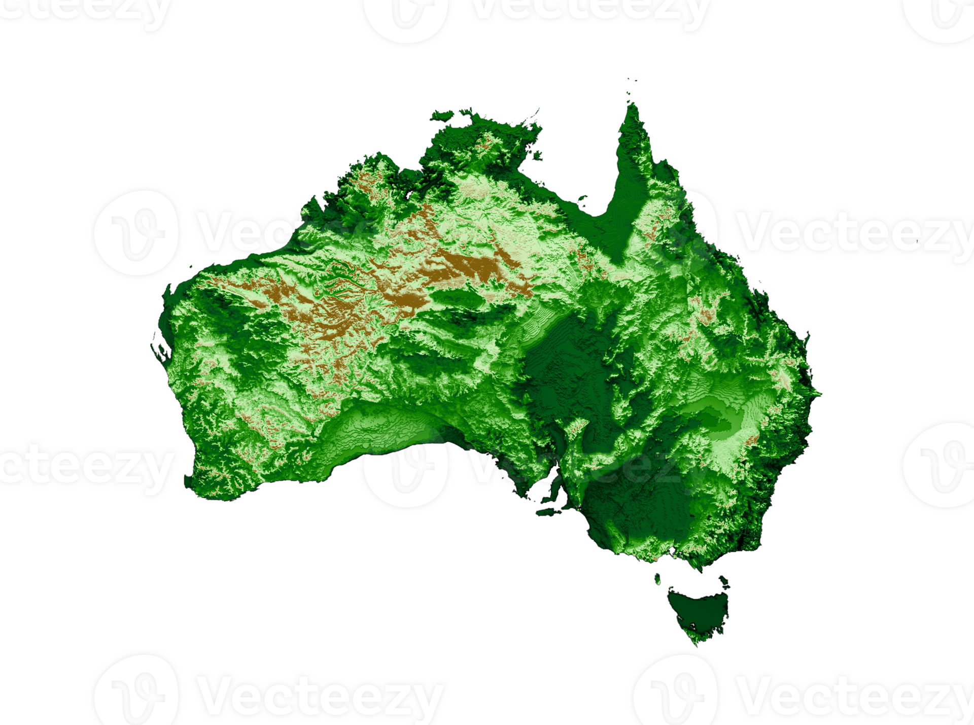 Australia Topographic Map 3d Realistic Map Color 3d Illustration 43192298 Png