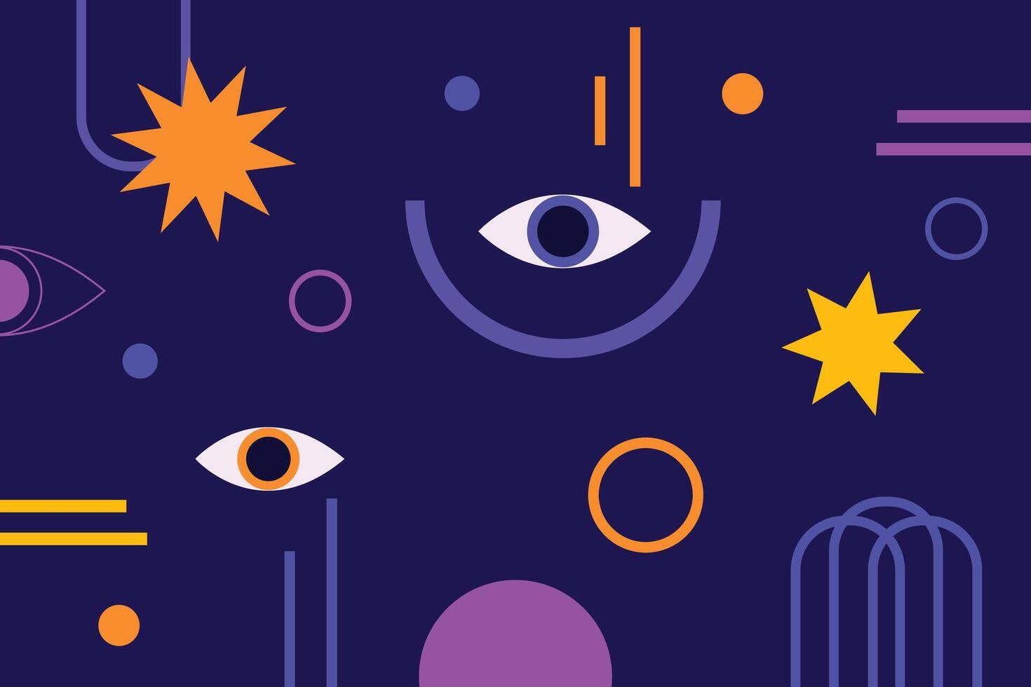 Abstract geometric flat design background. abstract eye elements ... Abstract geometric flat design background. abstract eye elements ...