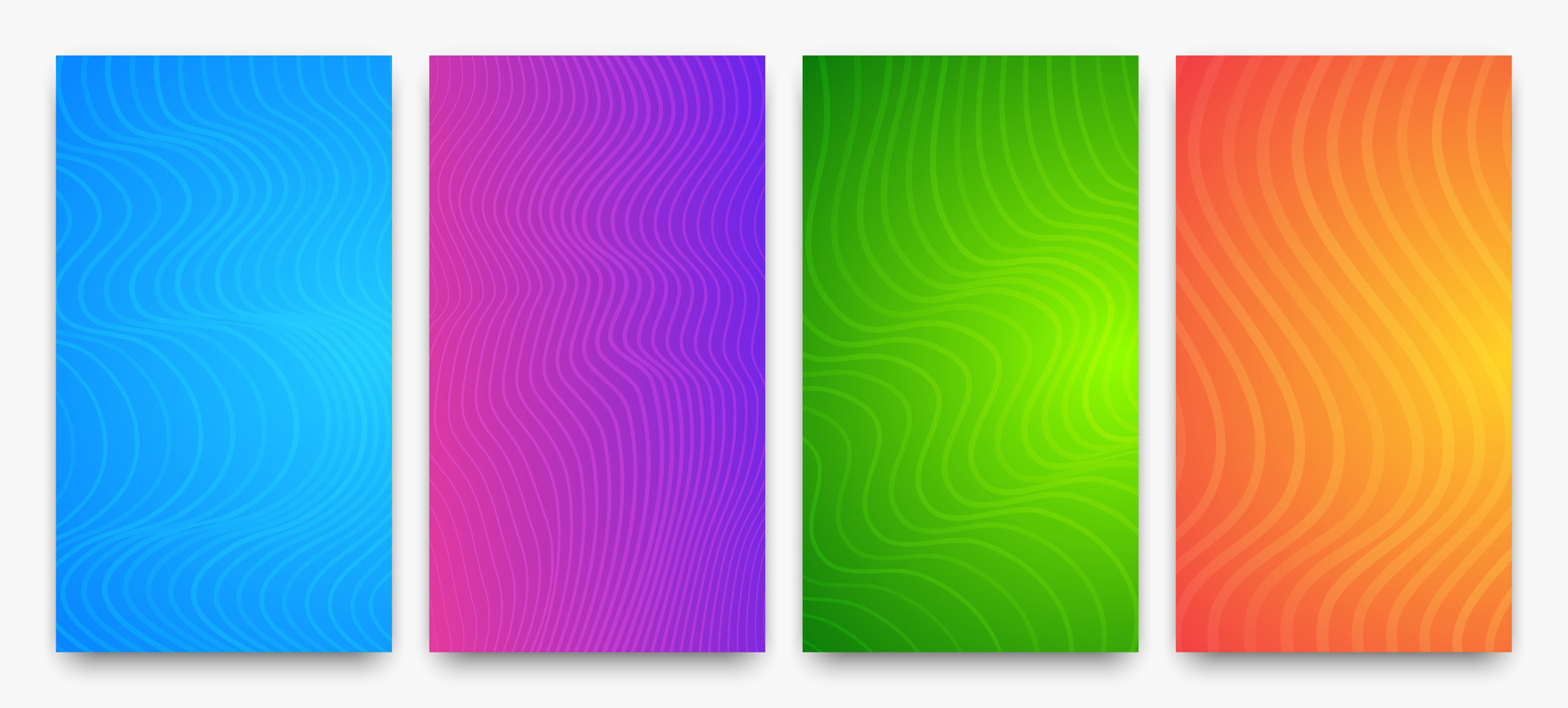 Modern Colorful Gradient Background With Wave Lines 43196399 Vector Art