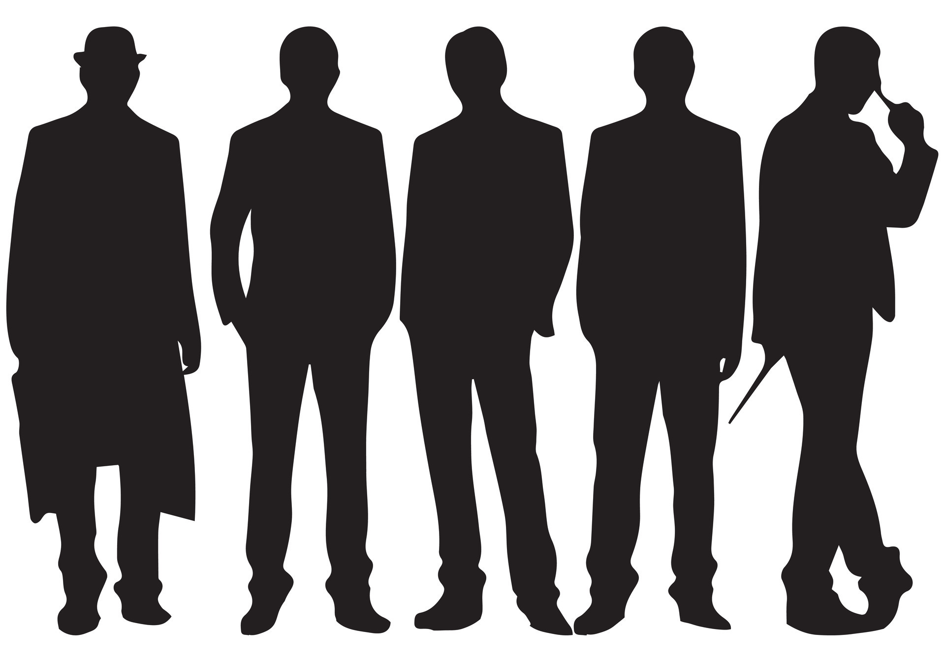 Man Black Silhouette Set Isolated 43196844 Vector Art At Vecteezy