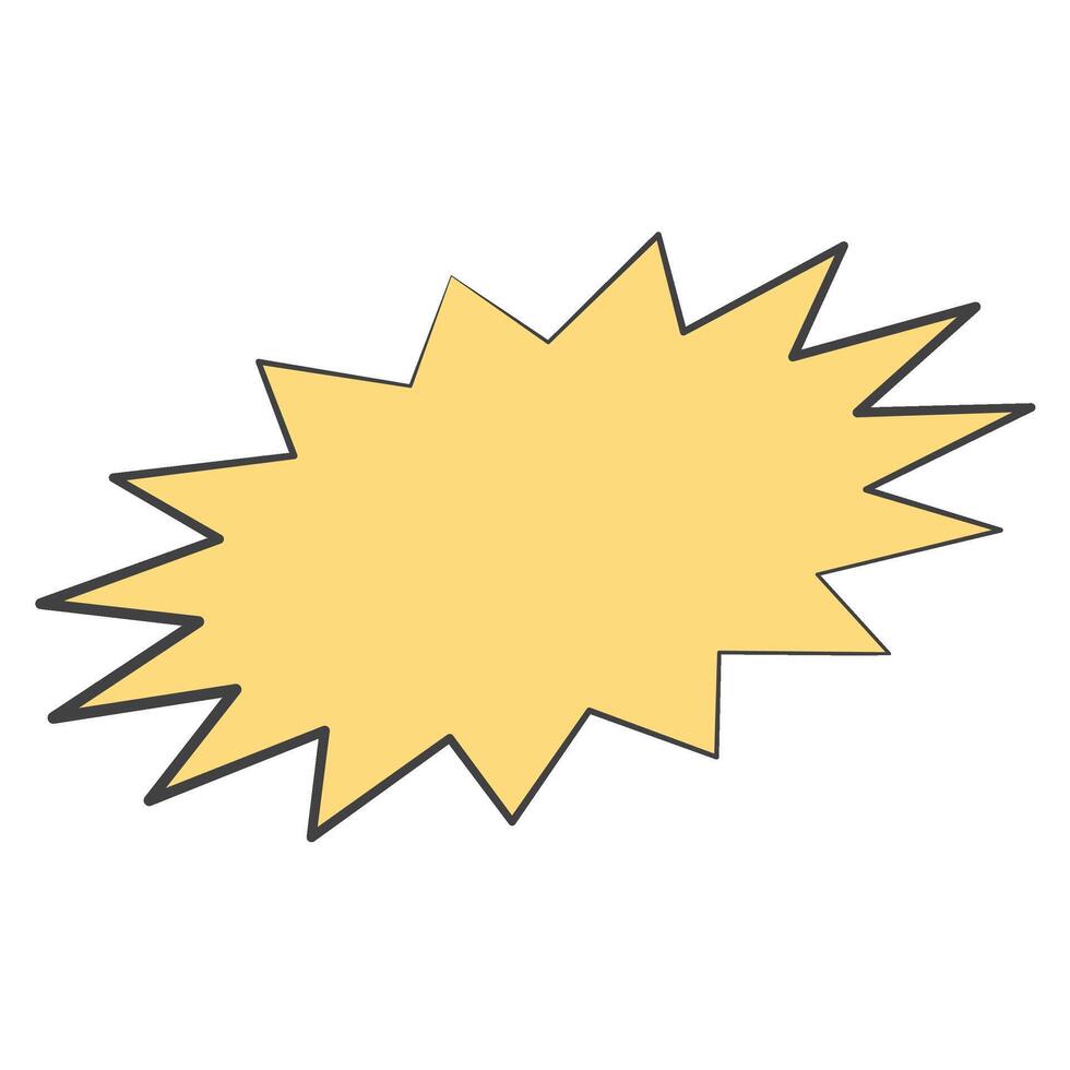 Simple Comic Explosion Shape Effect Text Box 43197369 Vector Art at ...