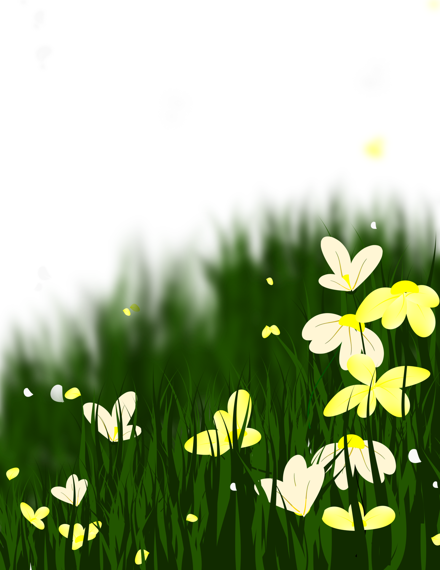 Green Grass Border Clipart Floral Frame Background 43198191 Png
