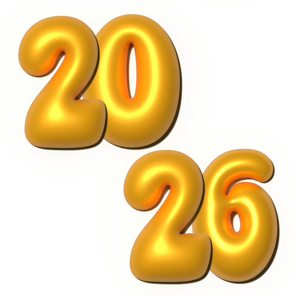 Happy new year 2026 43212432 PNG