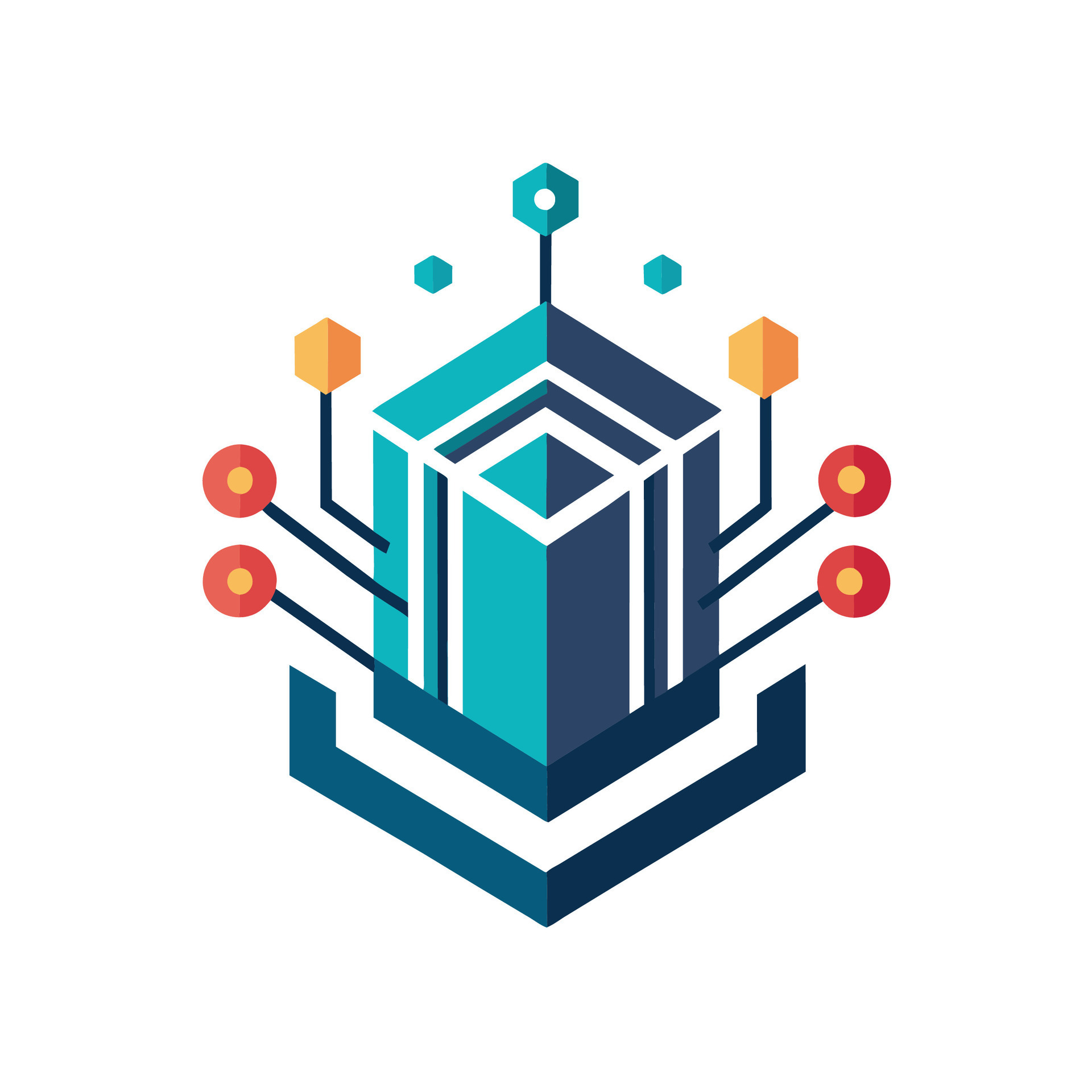 Logo design for a software company, featuring a digital technology hub ...