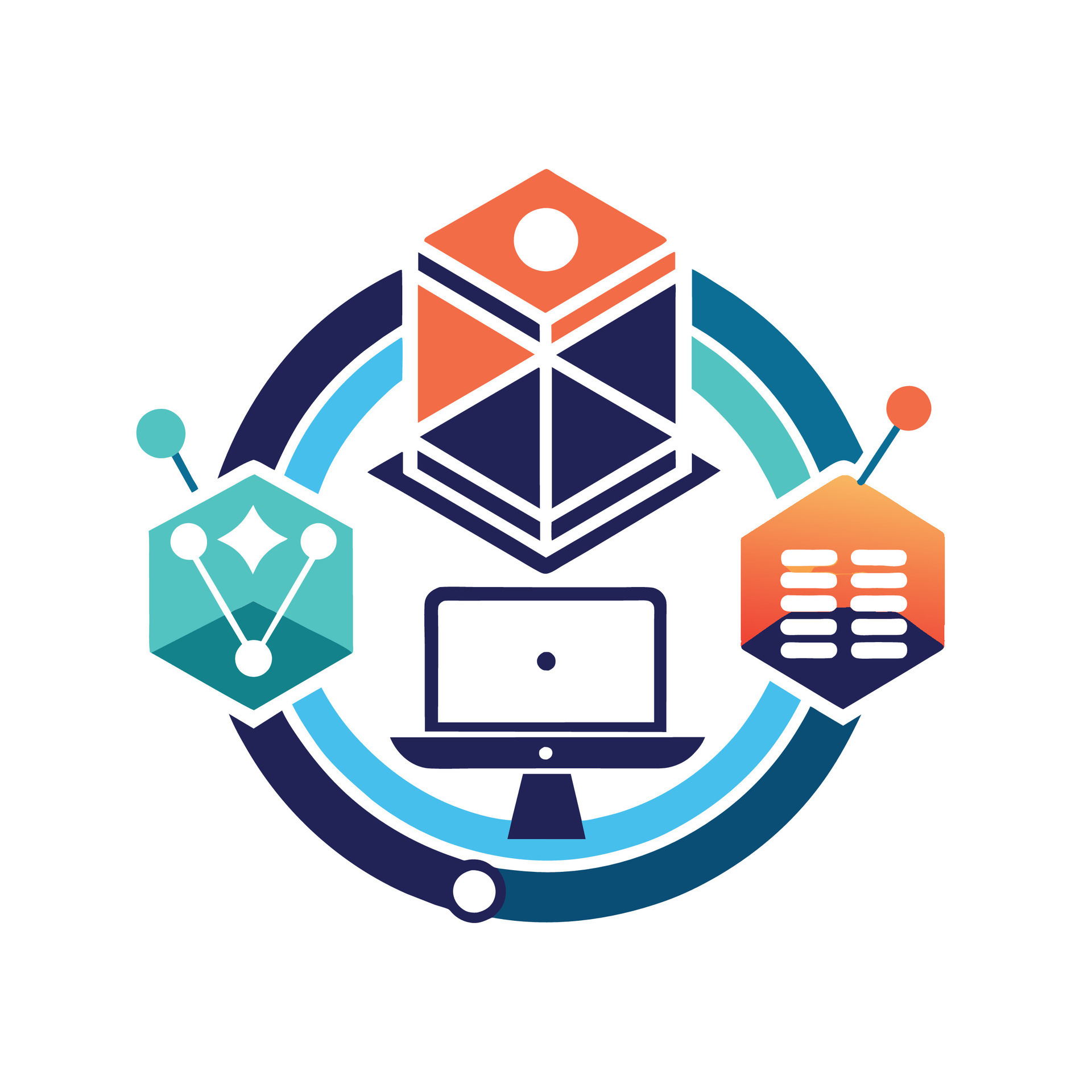 el logo de un software compañía, presentando un minimalista ...