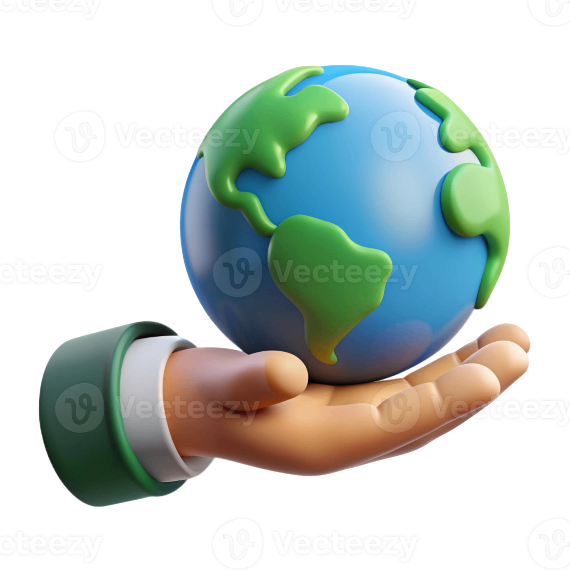 cute 3d hand holding earth icon 43216178 PNG