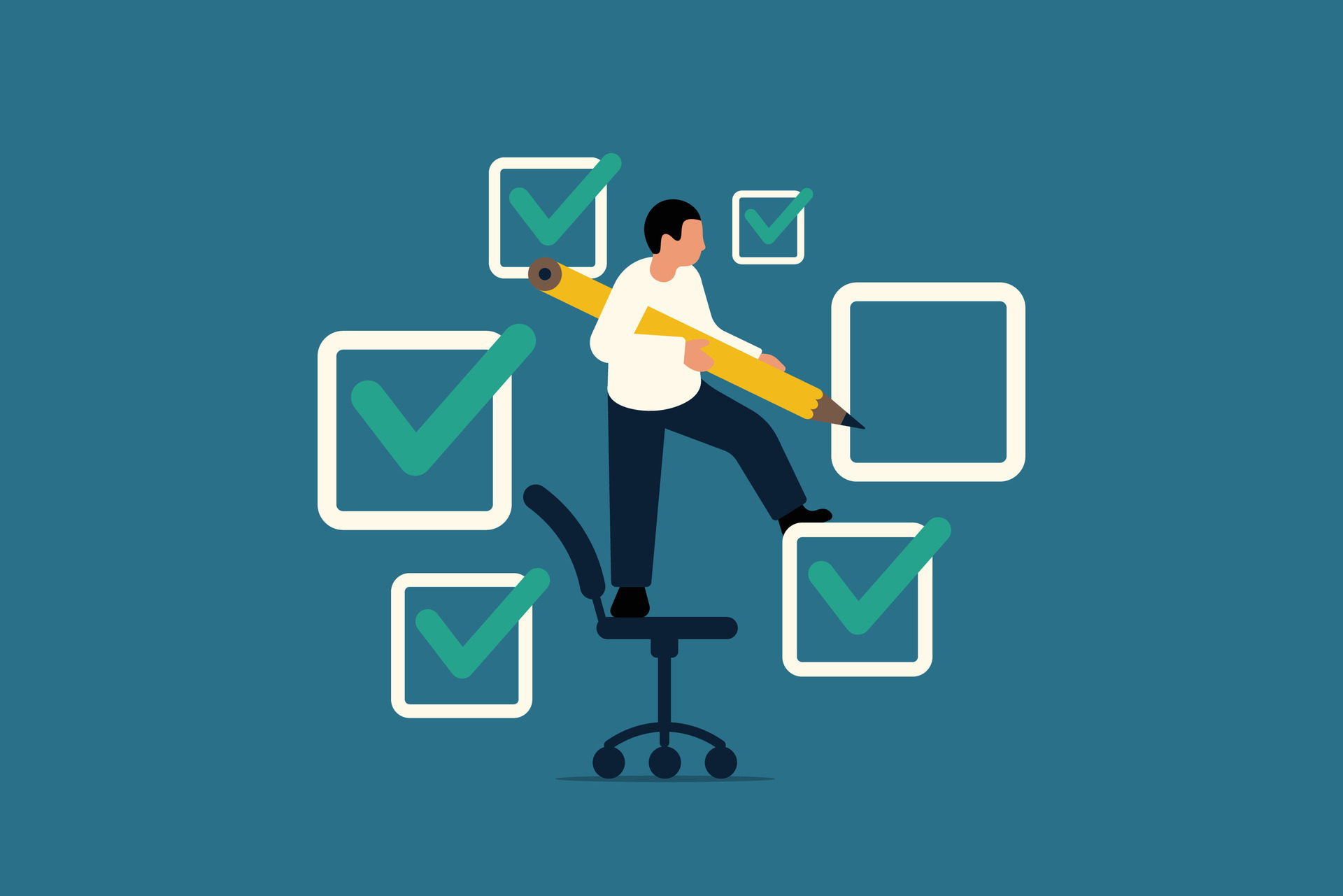 Task Completion Tracker. Getting things done. 43216467 Vector Art at ...