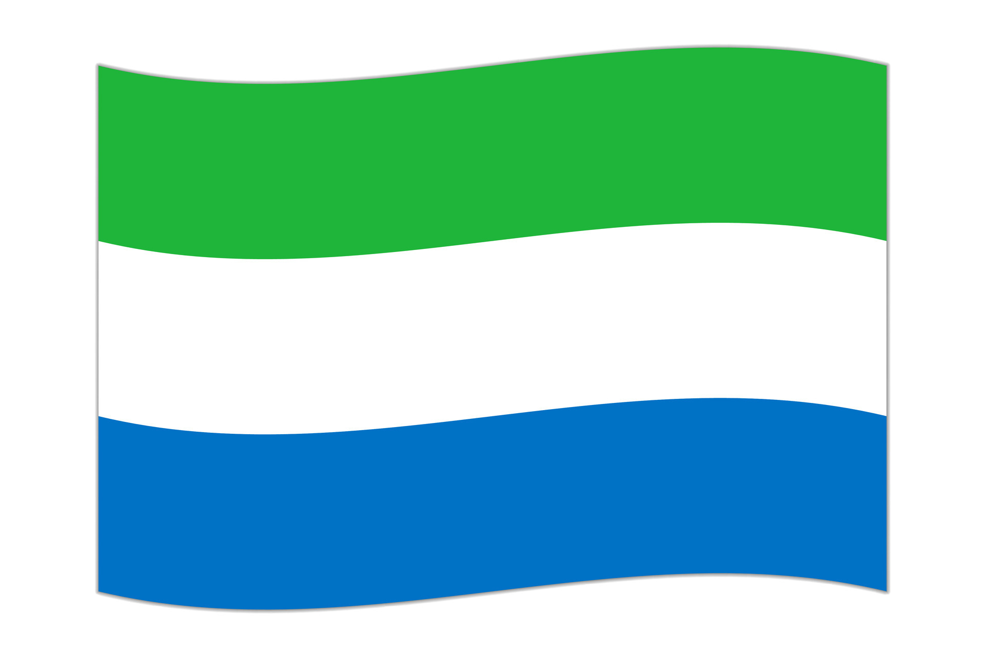 Waving flag of the country Sierra Leone. illustration. 43224761 Vector ...