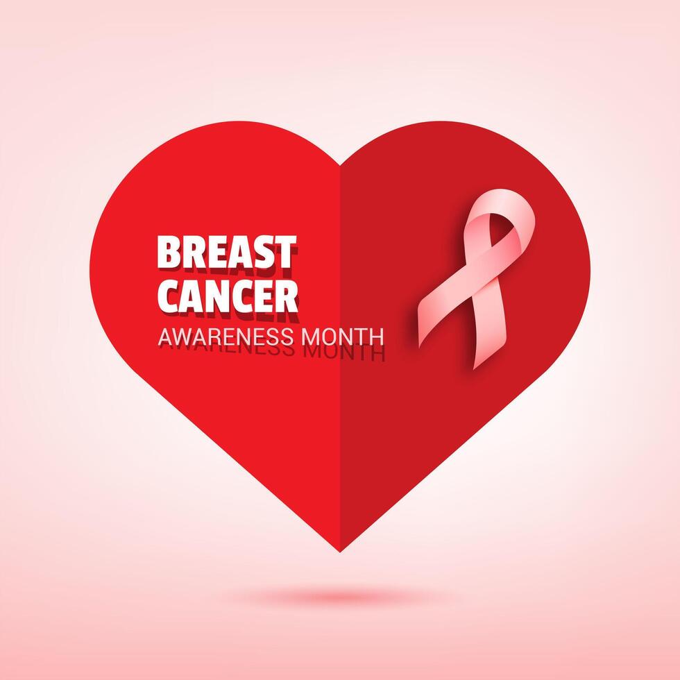 Breast Cancer Awareness Month Pink Ribbon Can Use For Banner Cancer