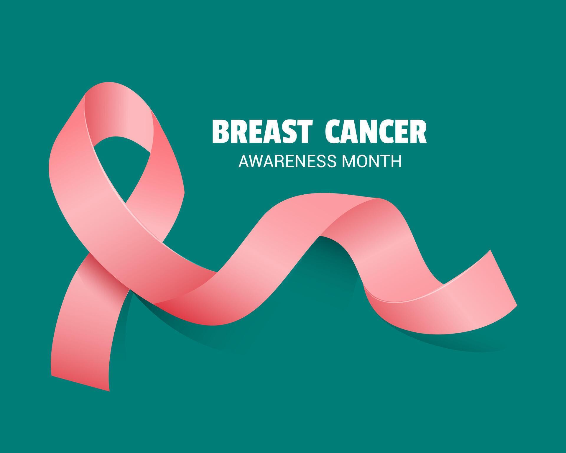 Breast Cancer Awareness Month Pink Ribbon Can Use For Banner Cancer
