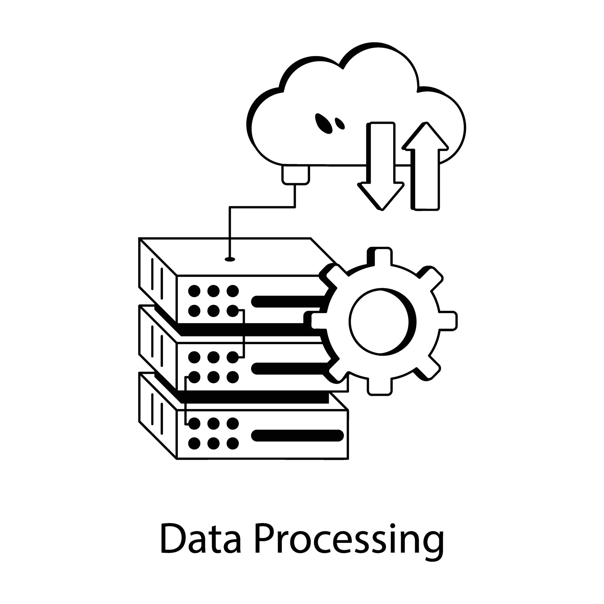 Trendy Data Processing 43229312 Vector Art at Vecteezy