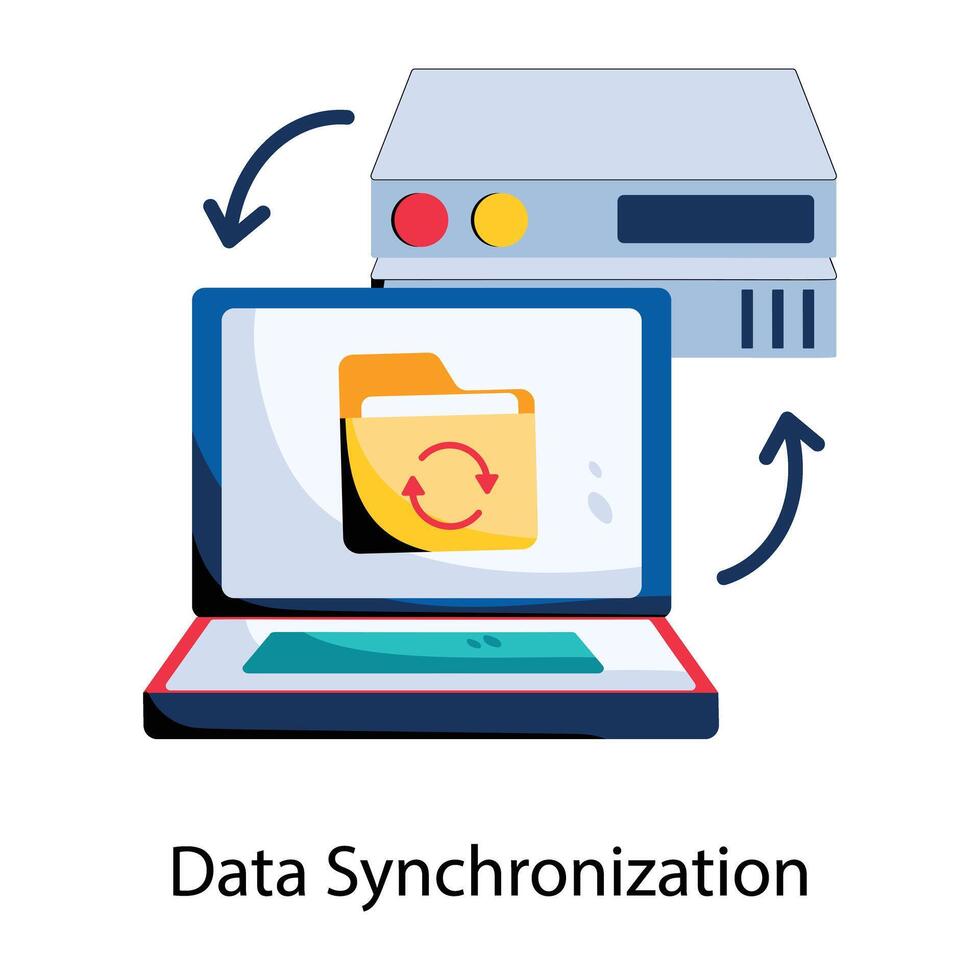 Trendy Data Synchronization 43229349 Vector Art At Vecteezy