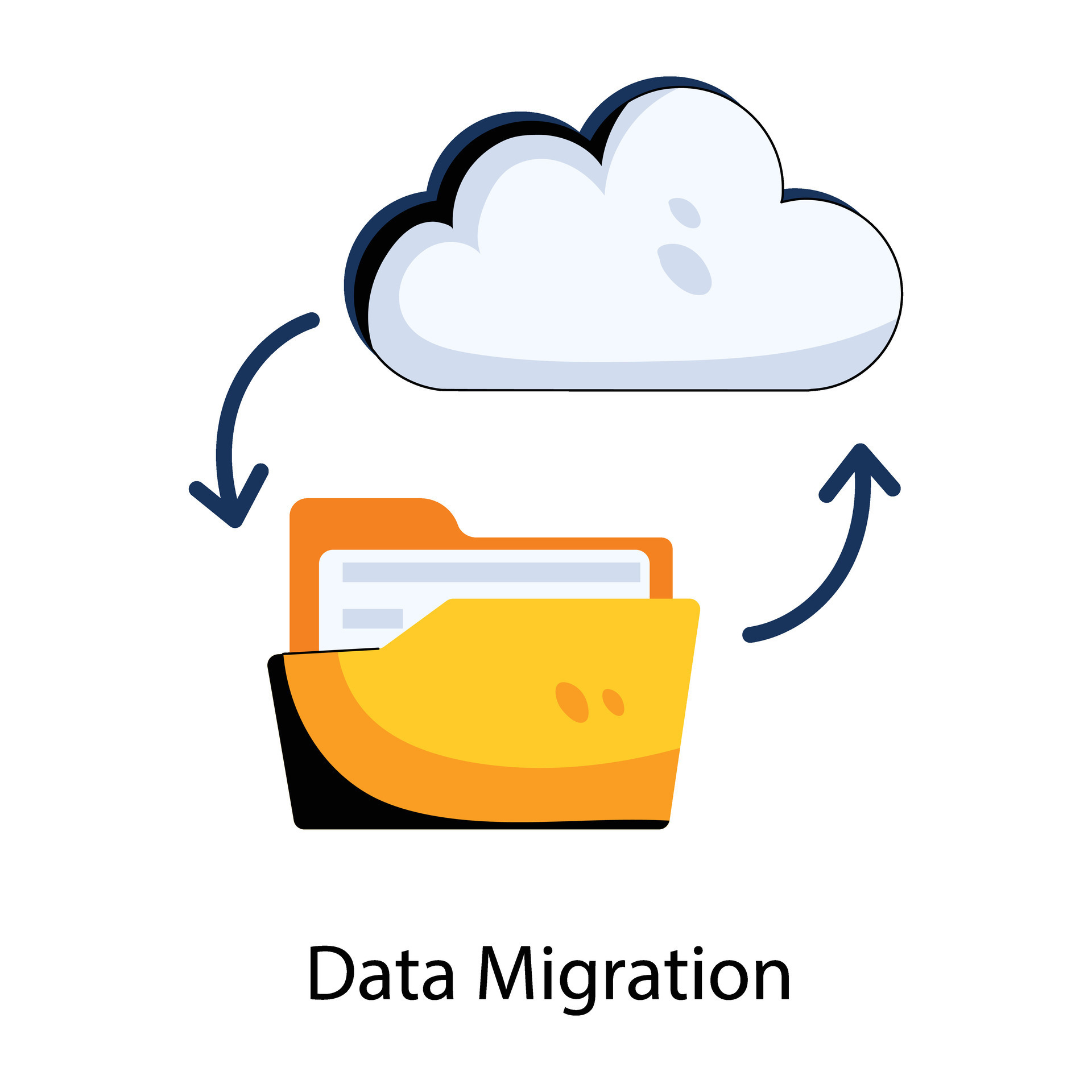 Trendy Data Migration 43229423 Vector Art at Vecteezy