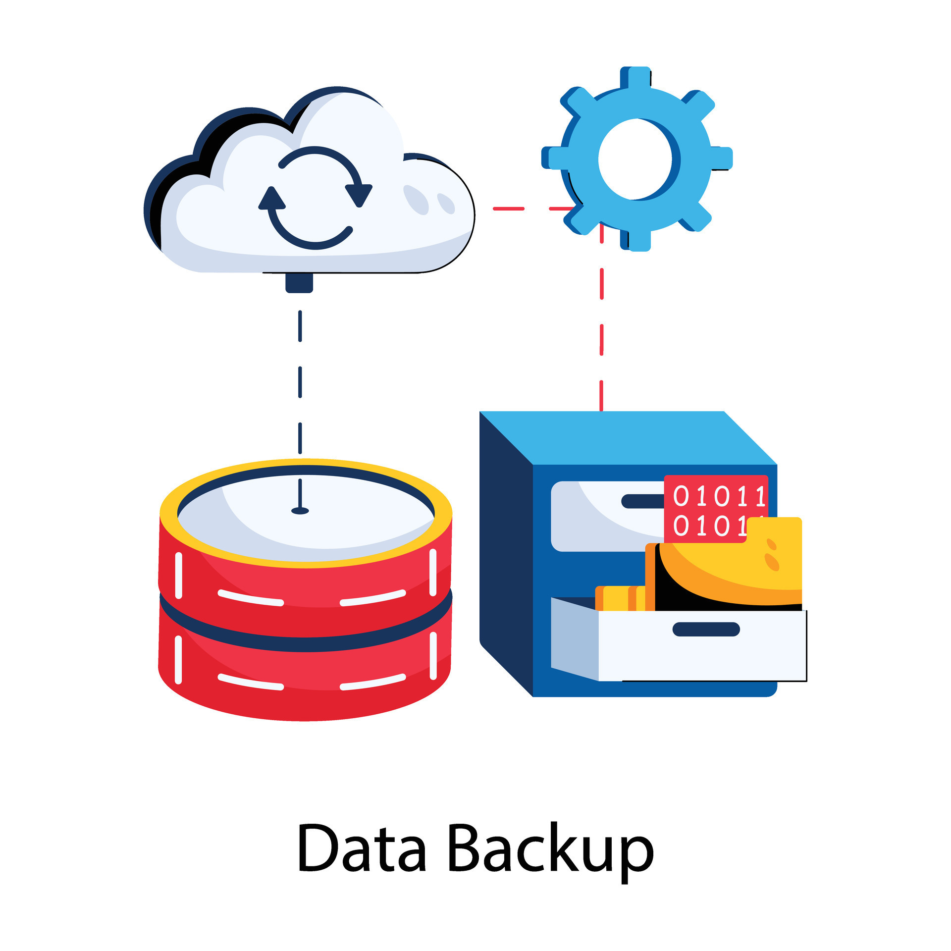 Trendy Data Backup 43229446 Vector Art at Vecteezy