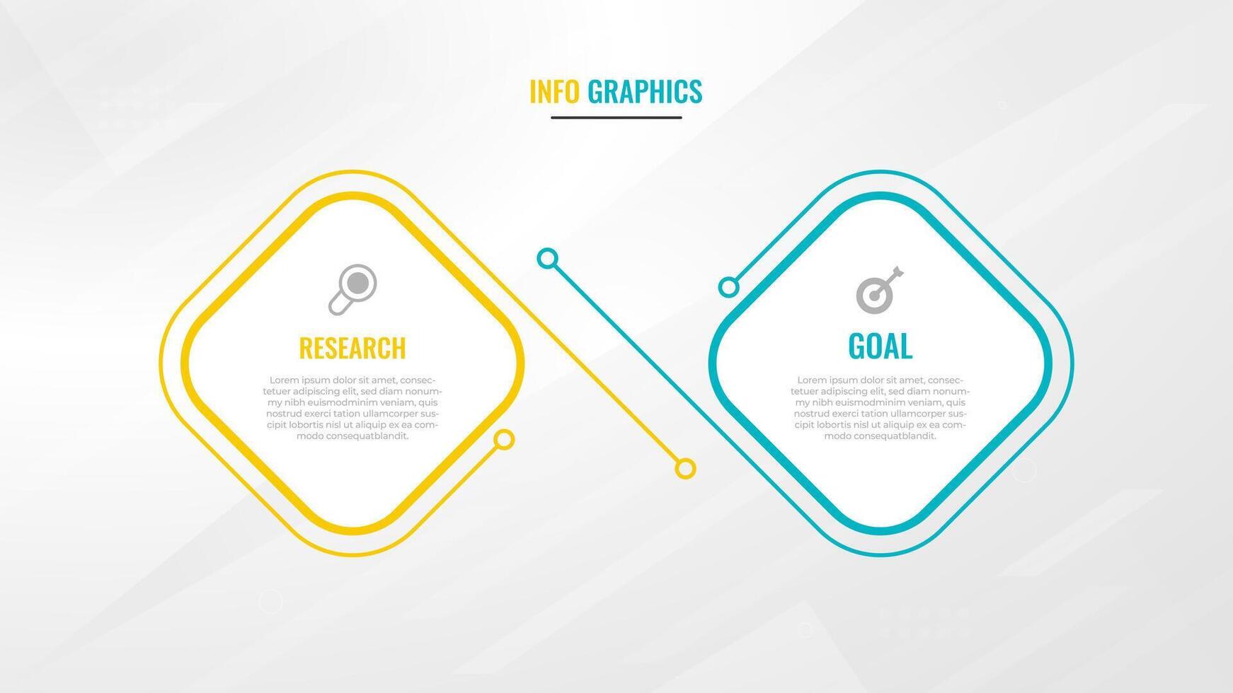 Two Step Infographic label design template with line icons. process ...