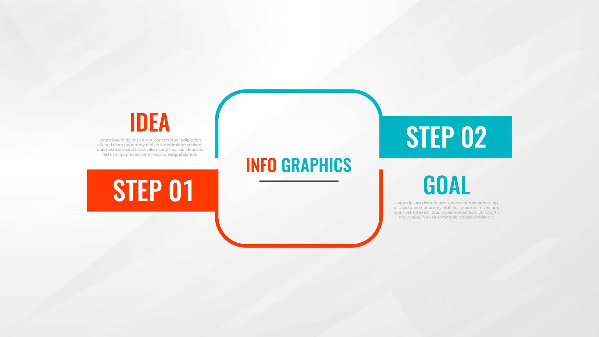Two Step Infographic label design template with line icons. process ...