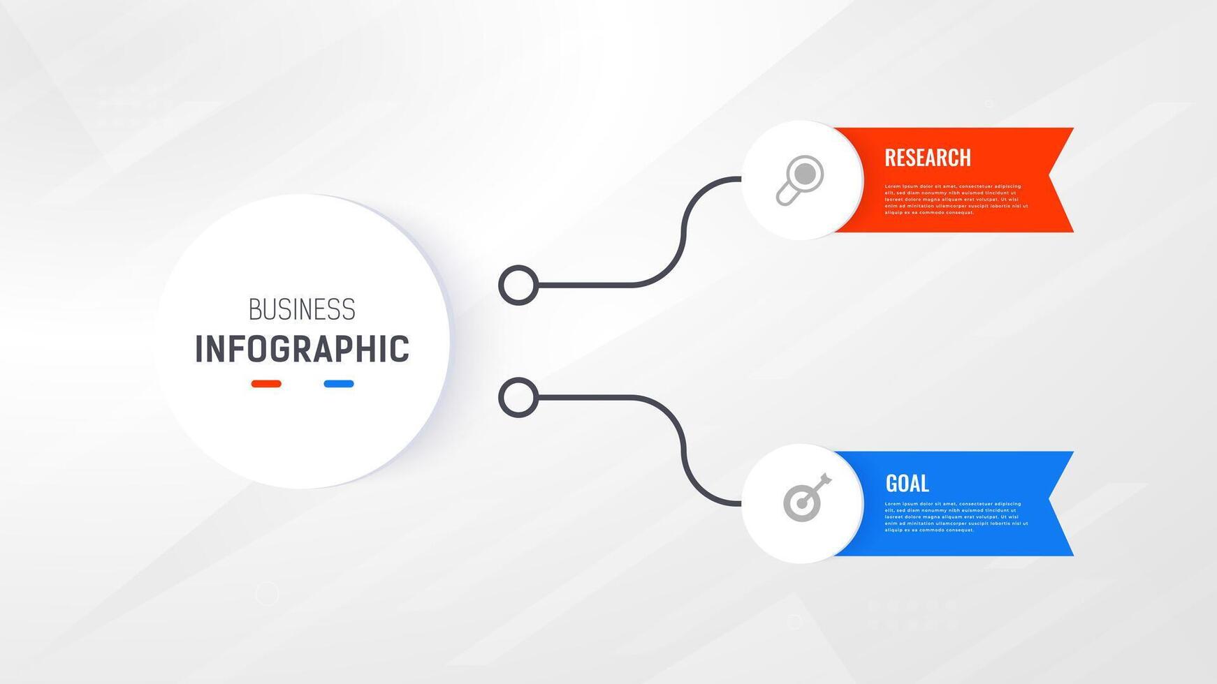 Two Step Infographic label design template with line icons. process ...