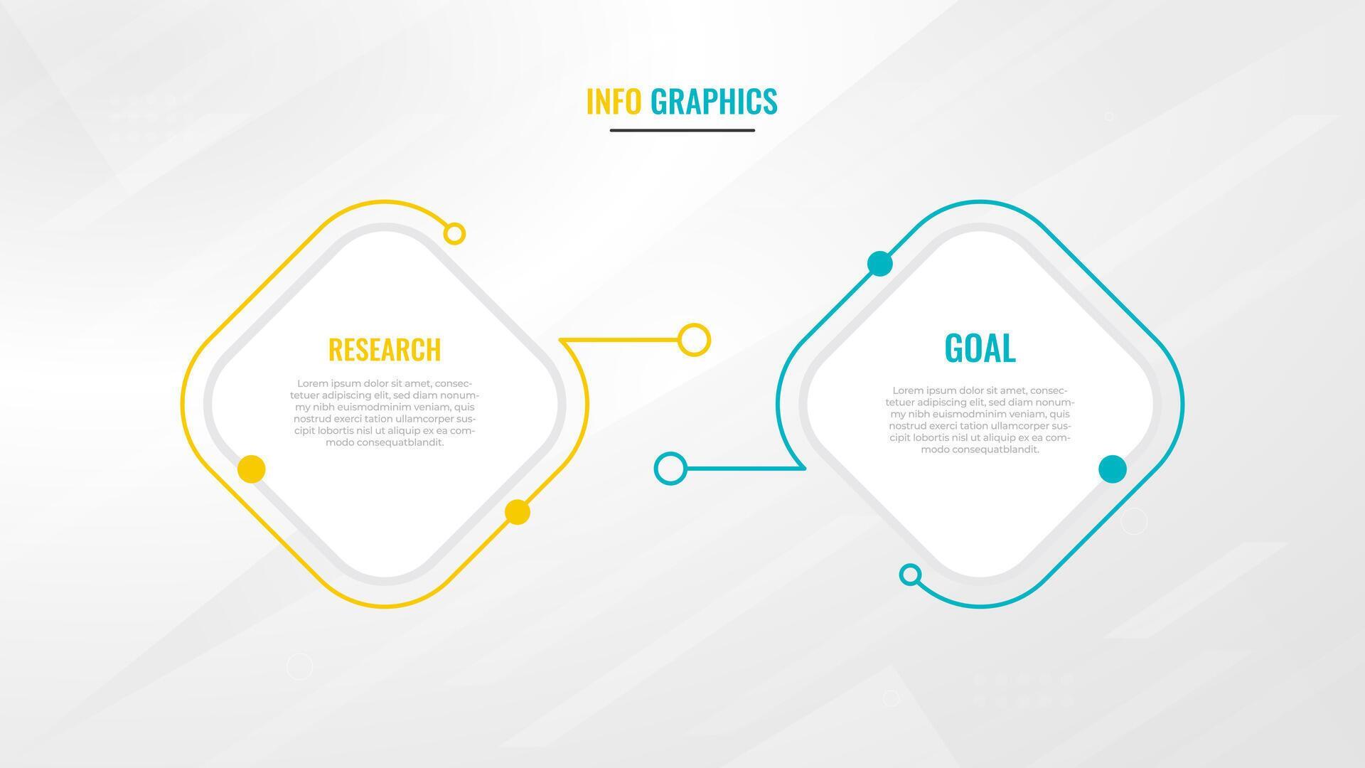 Two Step Infographic label design template with line icons. process ...