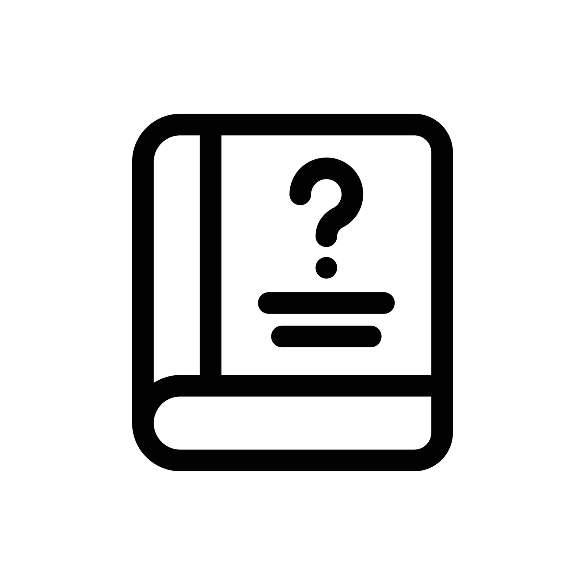 Simple Book with question mark icon. The icon can be used for websites ...