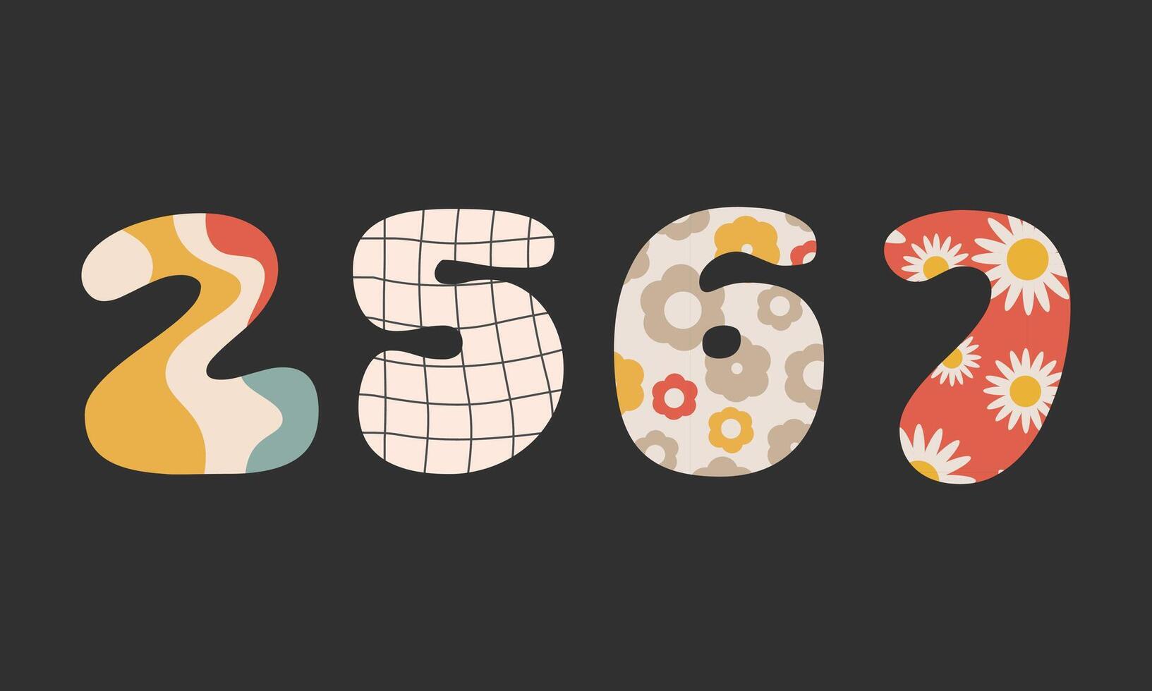 2567 contento nuevo año en Tailandia logo texto diseño.set de 2567 número diseño plantilla ...