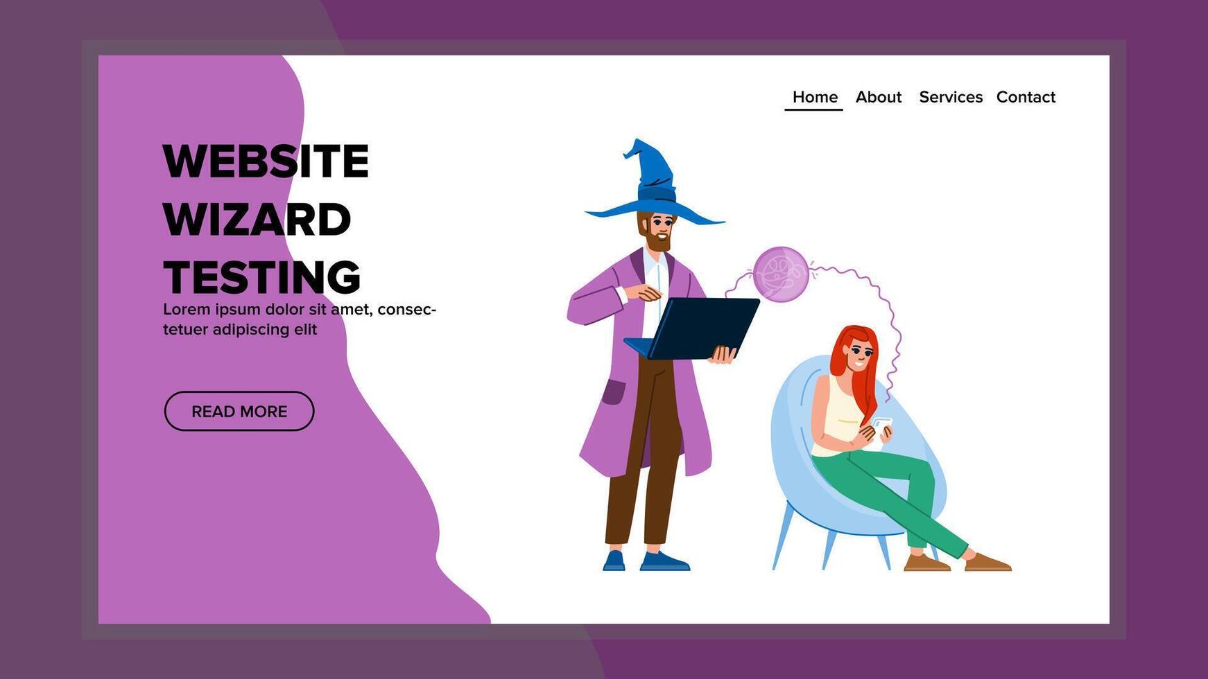 optimization website wizard testing 43257468 Vector Art at Vecteezy