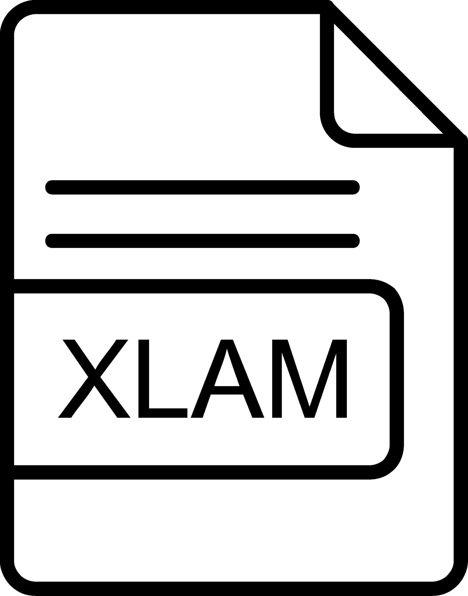 Xlam File Format Line Icon 43258566 Vector Art At Vecteezy