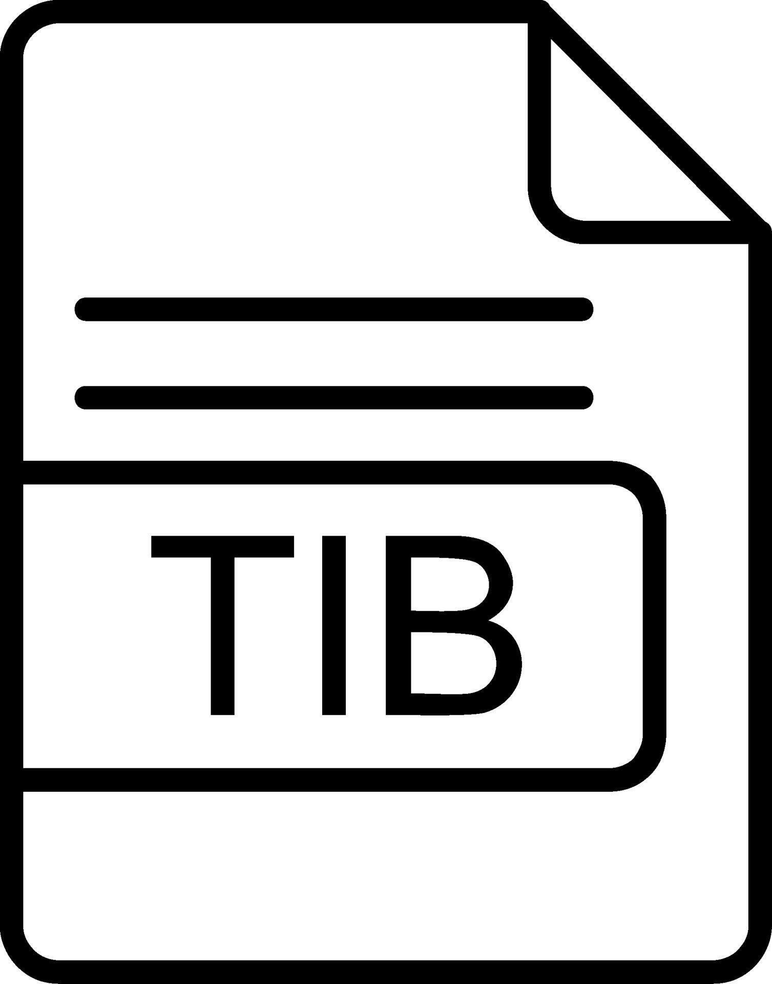 Tib File Format Line Icon 43258720 Vector Art At Vecteezy