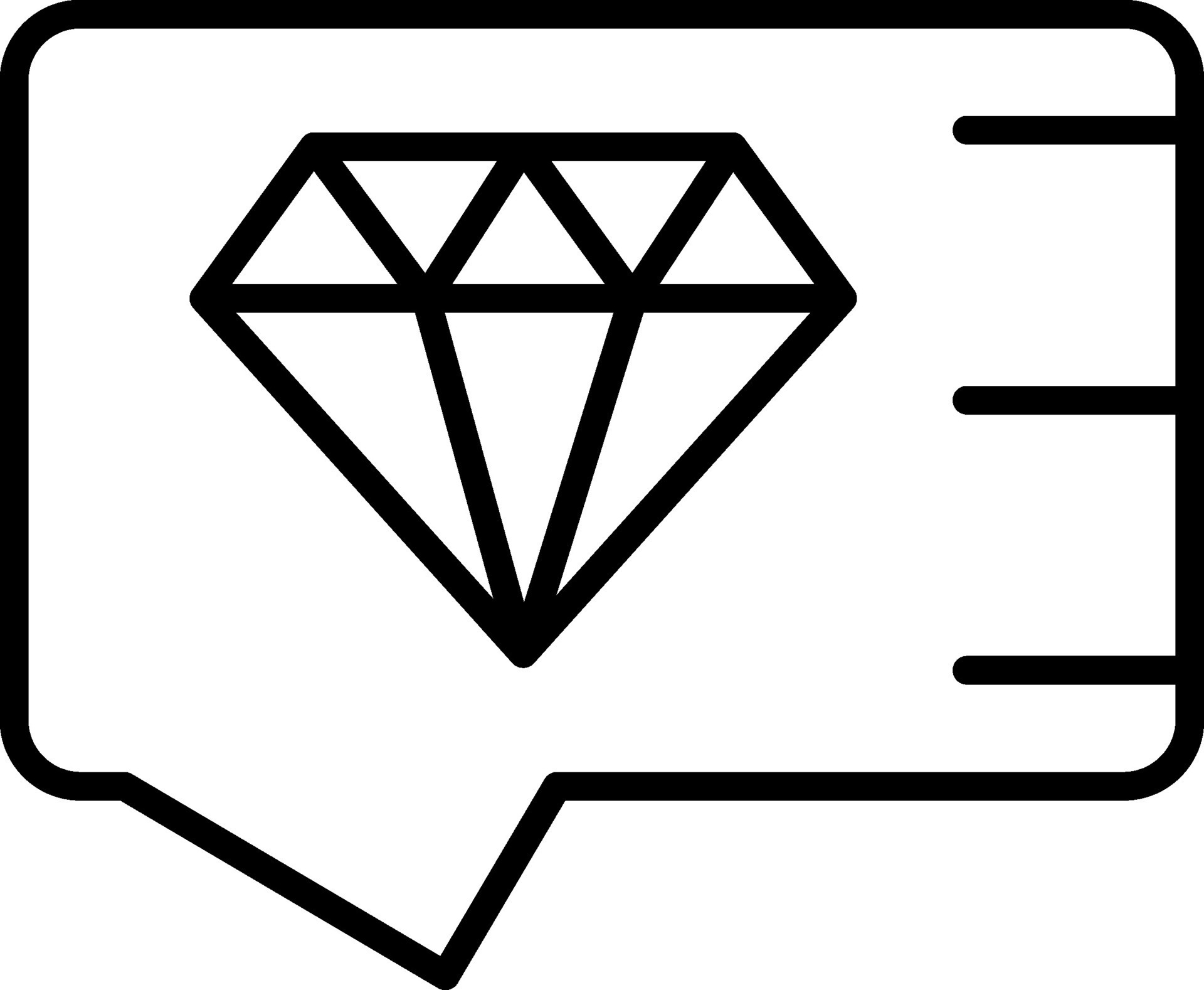 Daimond Line Icon 43259107 Vector Art At Vecteezy