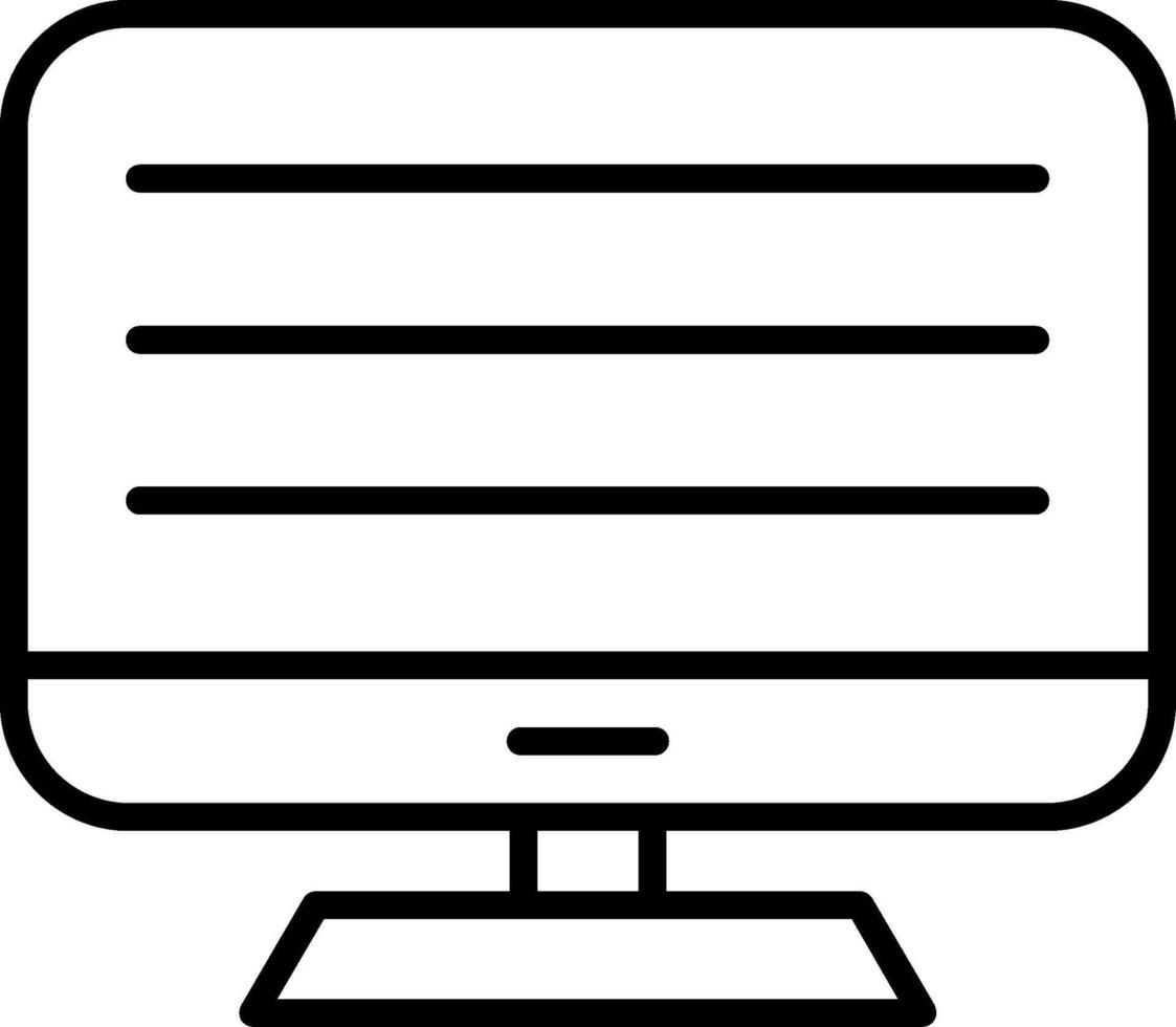 Computer Line Icon 43262718 Vector Art at Vecteezy