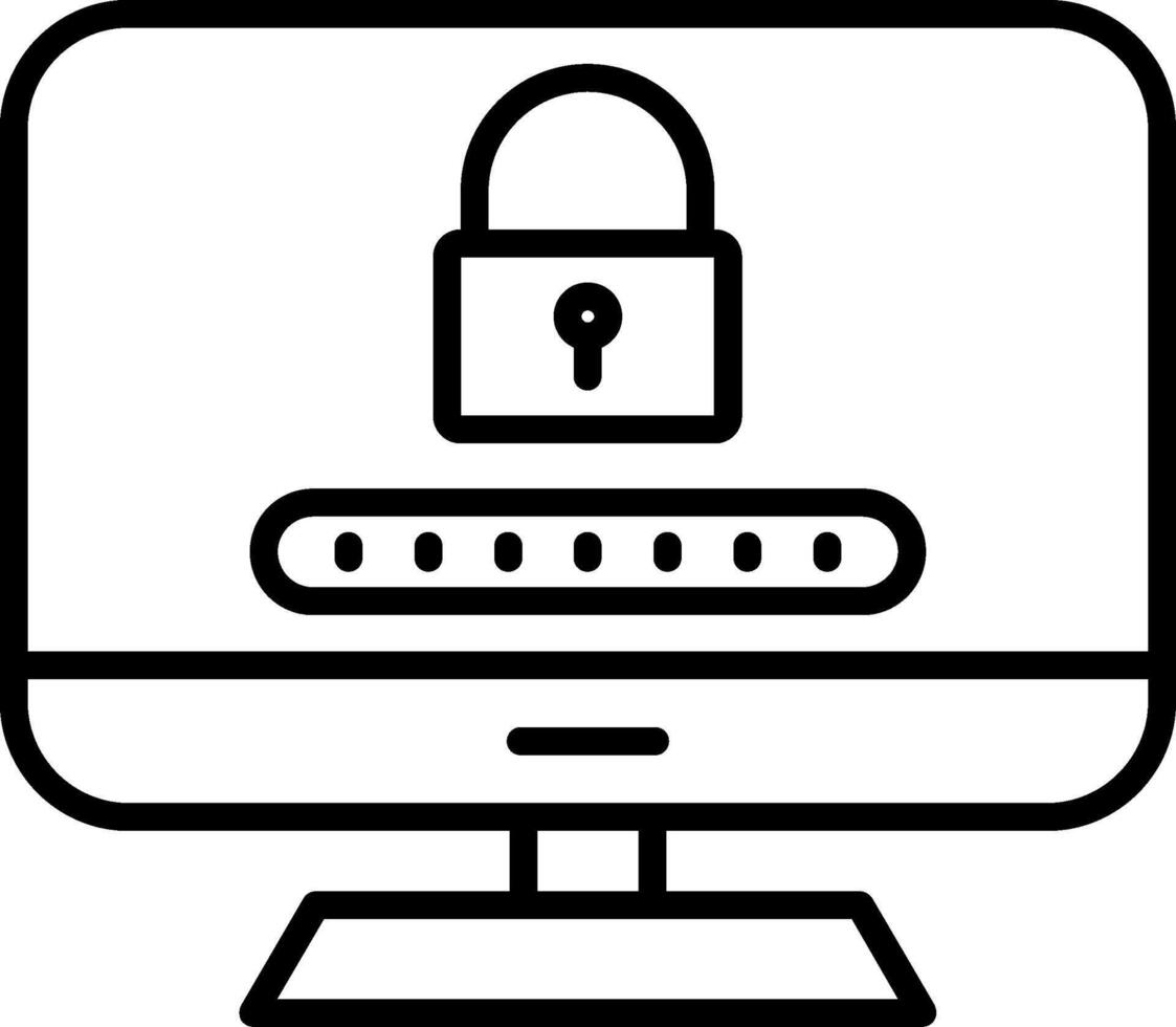 Computer Line Icon 43262721 Vector Art at Vecteezy