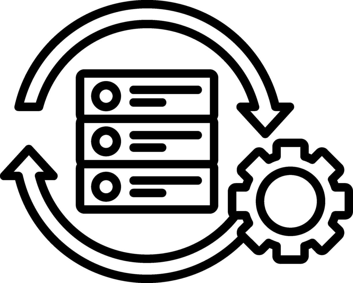 Data Processing Line Icon 43266214 Vector Art At Vecteezy