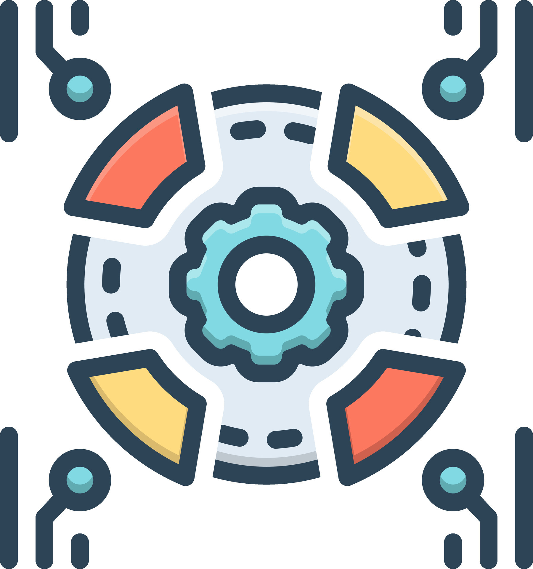 Color icon for automation 43271528 Vector Art at Vecteezy