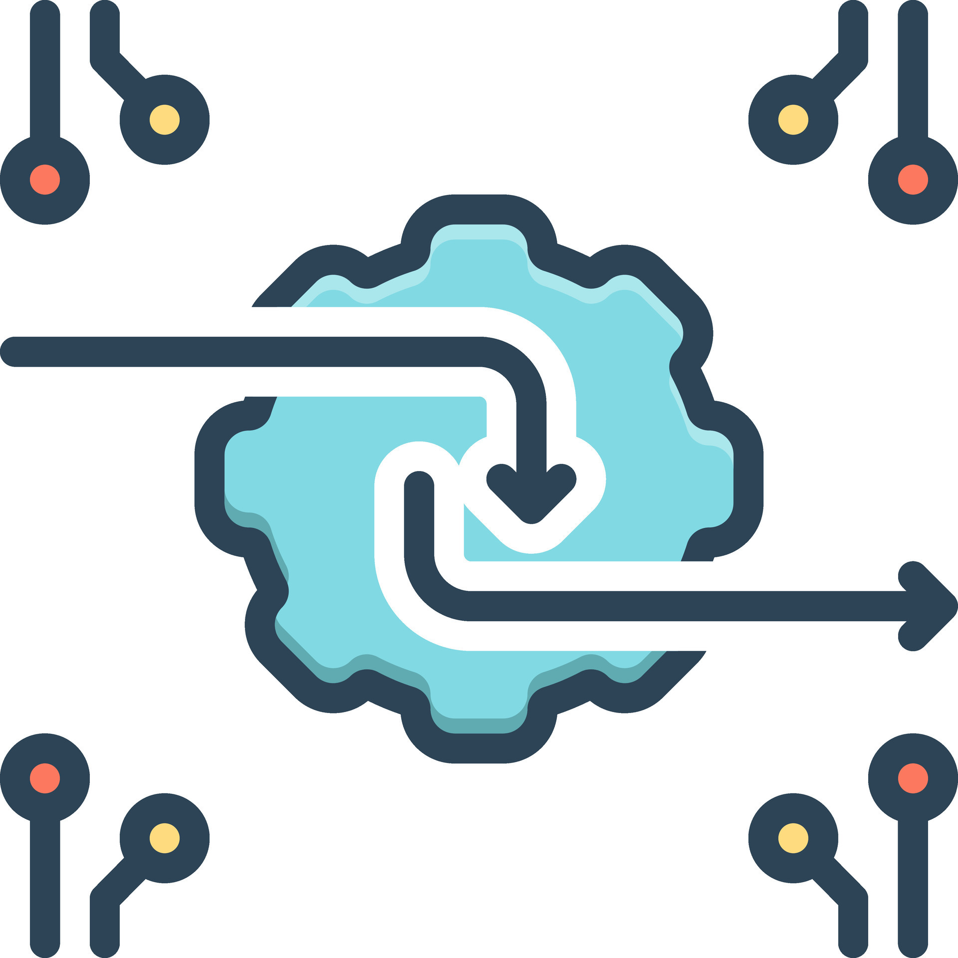 Color icon for input output 43271569 Vector Art at Vecteezy