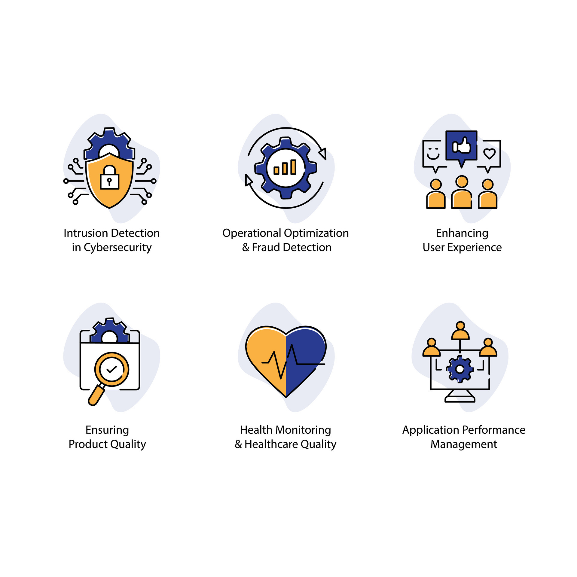 Anomaly Detection AI Icon Design Set Enhancing Security Measure ...