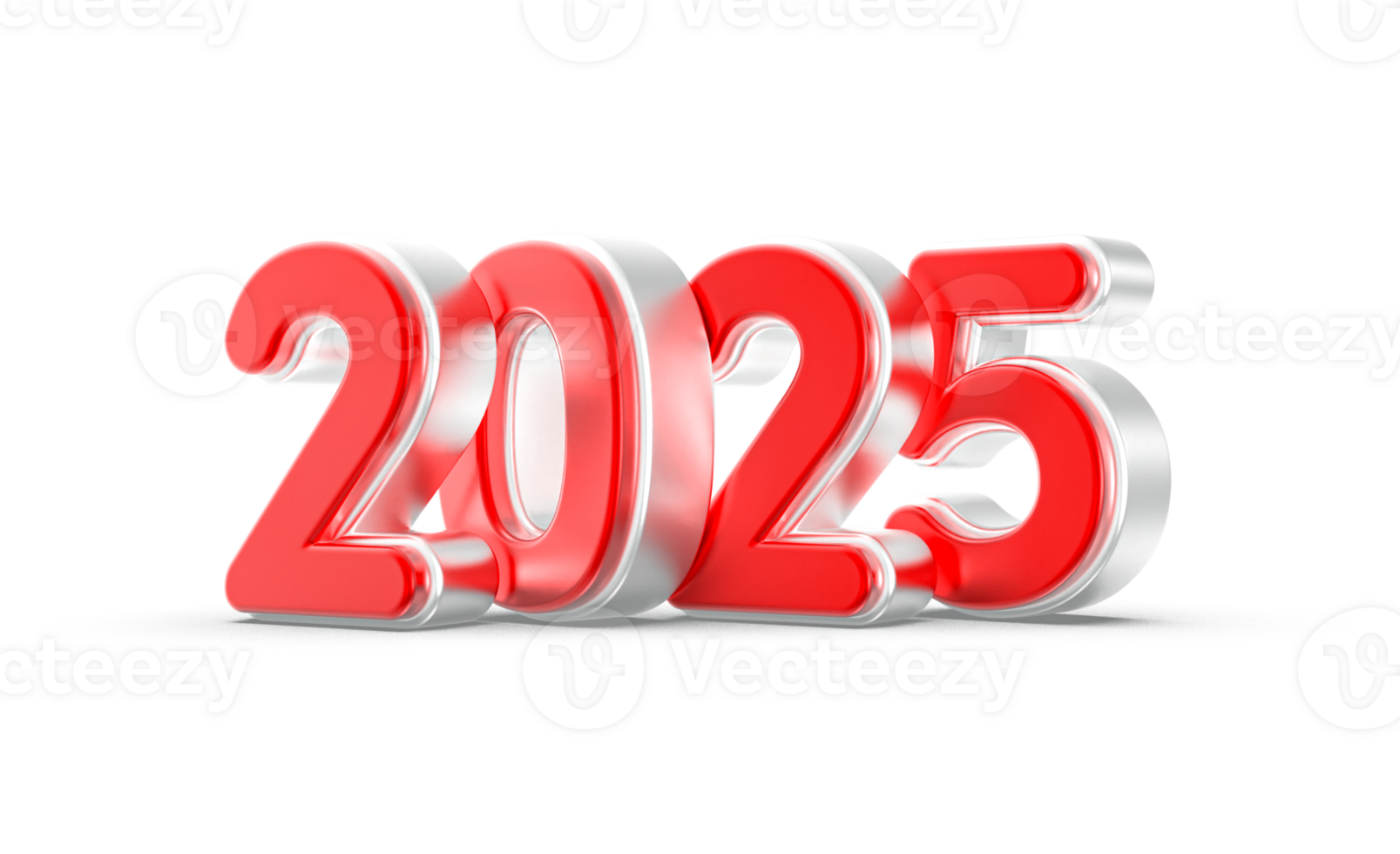 Happy New Year Number 2025 3d Render 43274065 PNG